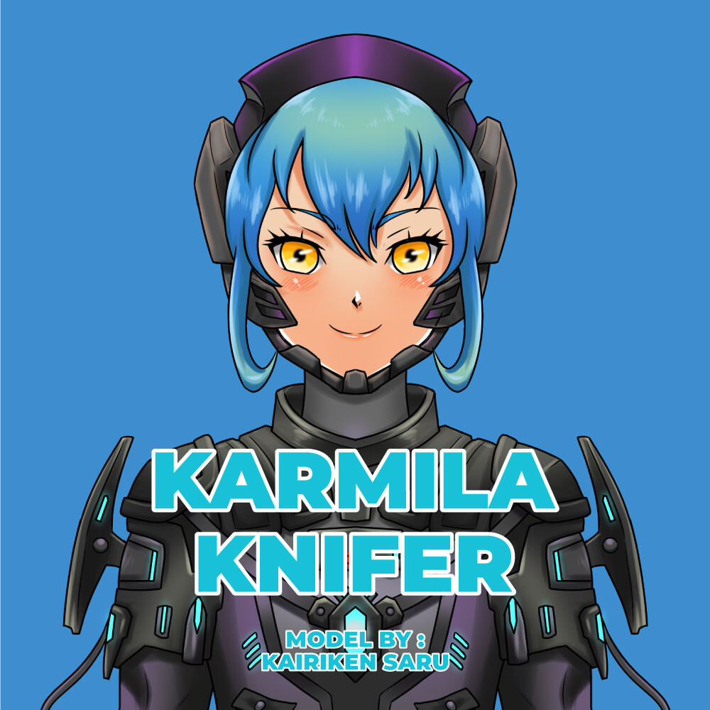 ArtStation - Mecha Police Girl VTuber Character Design Model Art Live2D