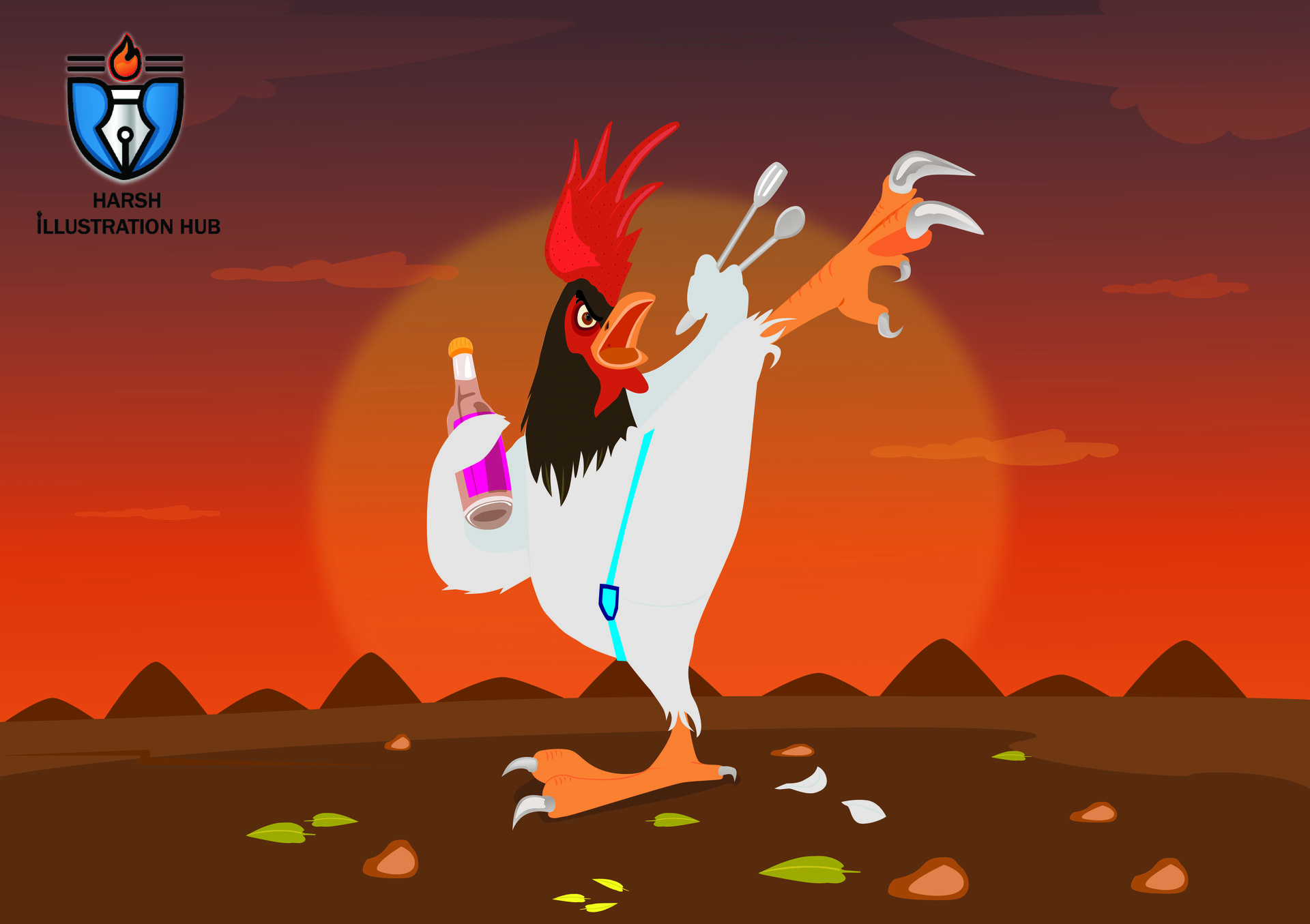 ArtStation - Mr. Heitai ( the protective rooster)