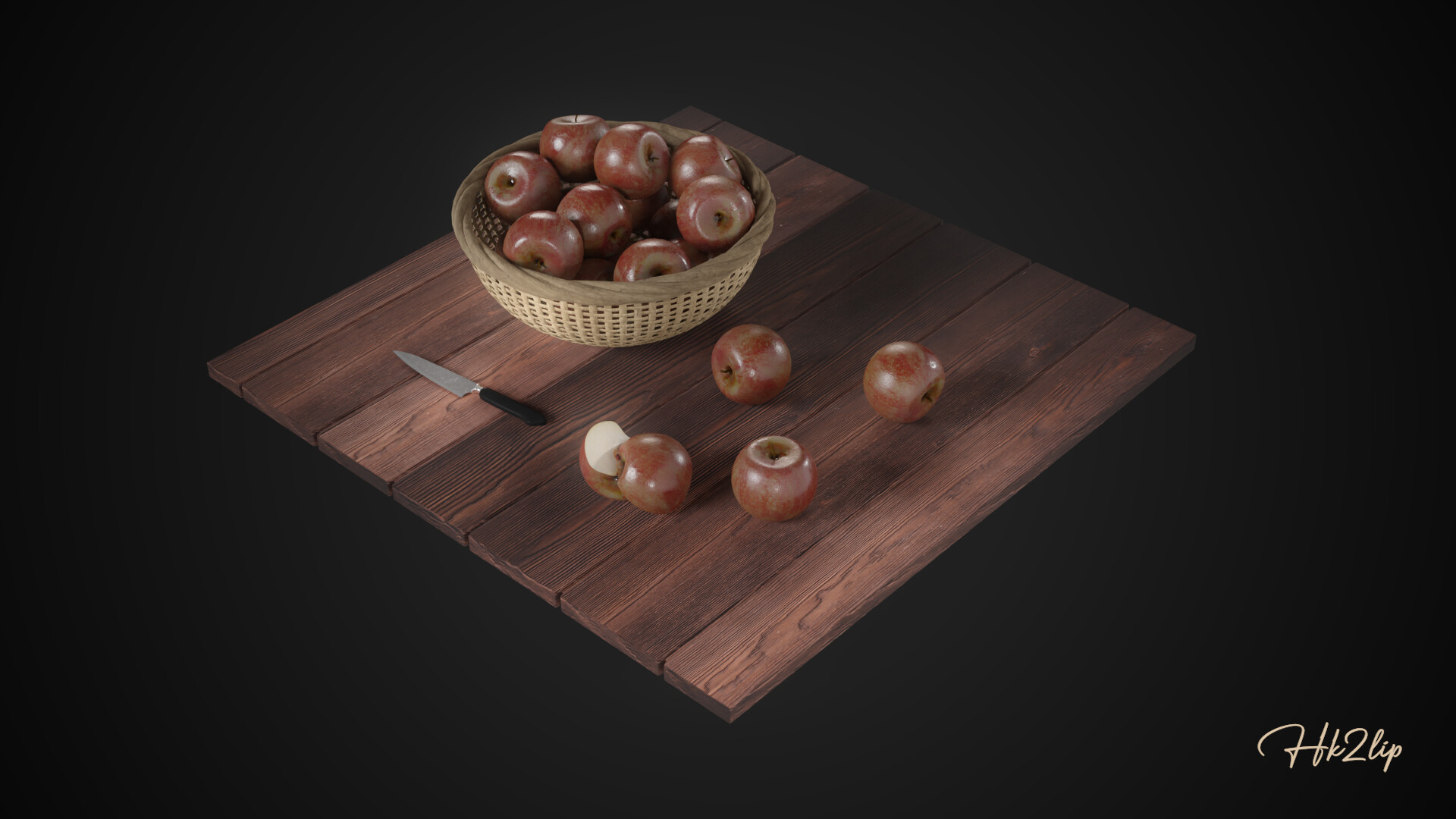ArtStation - 3D apple Scene|Game Ready Assets