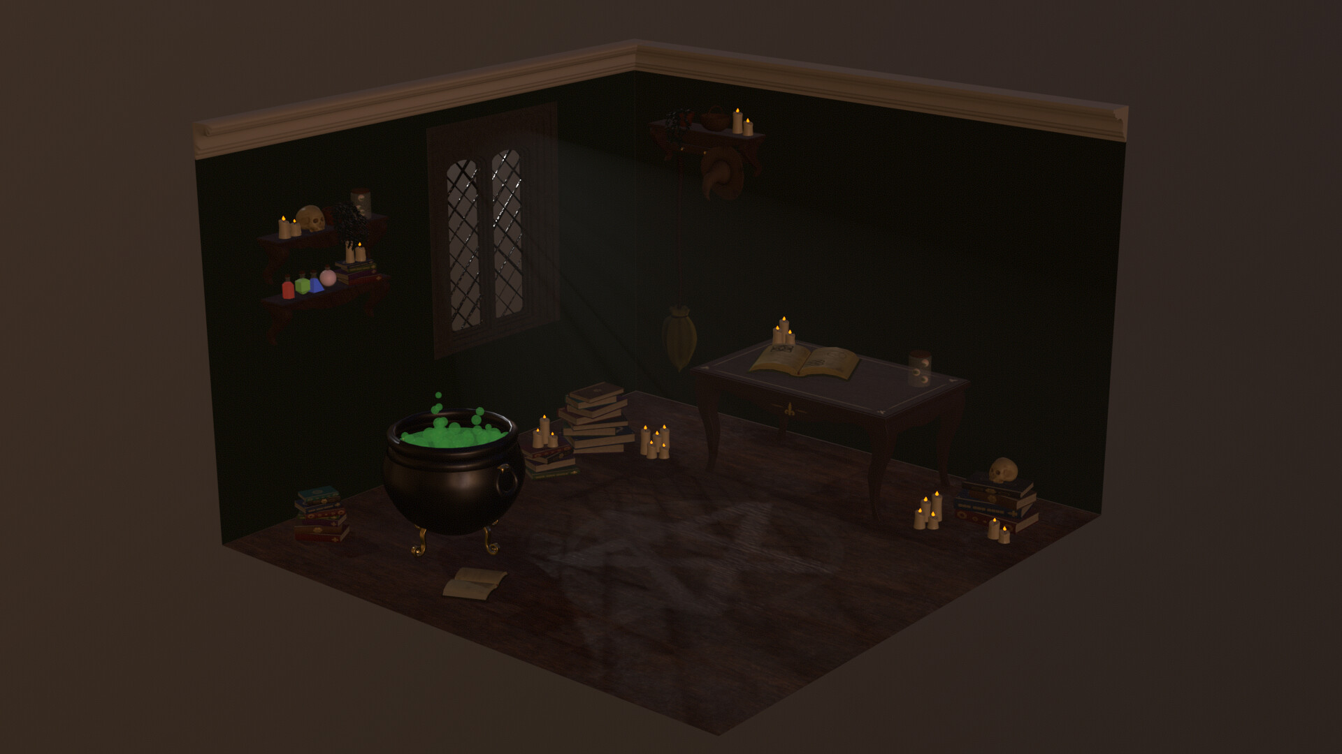 ArtStation - witch's office diorama