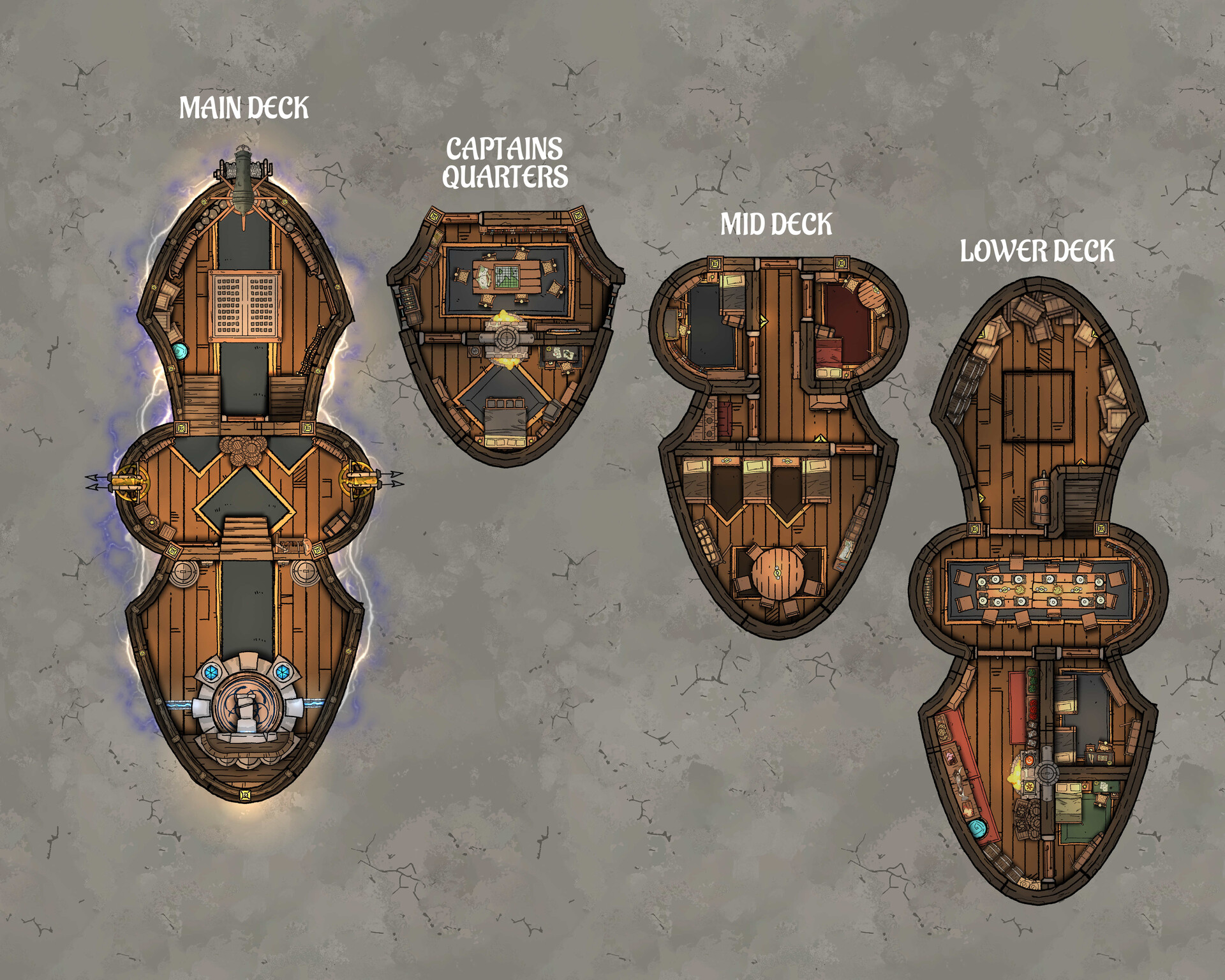 Morvold Press - The 'Star Sweeper" | Spelljammer Vessel [4-Level Ship]