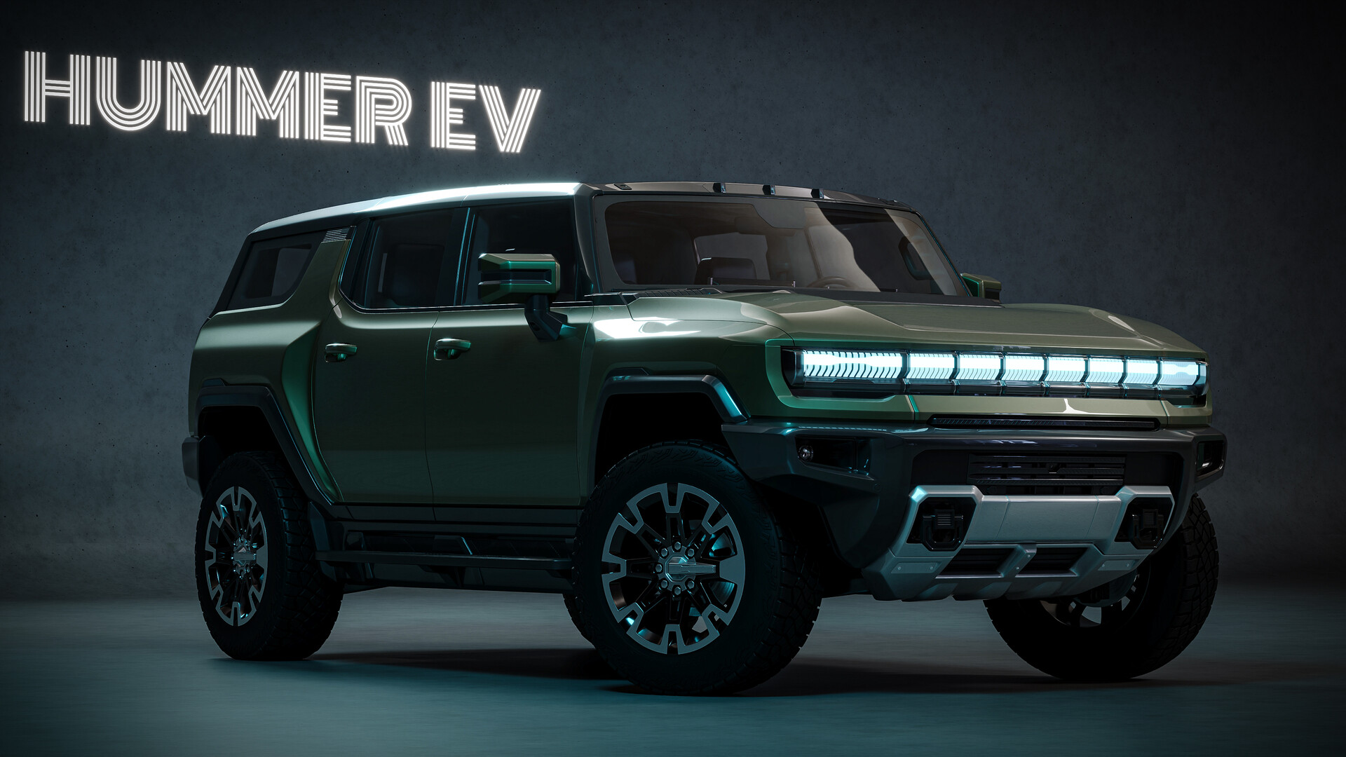 ArtStation - HUMMER EV-LIGHTING PRACTICE