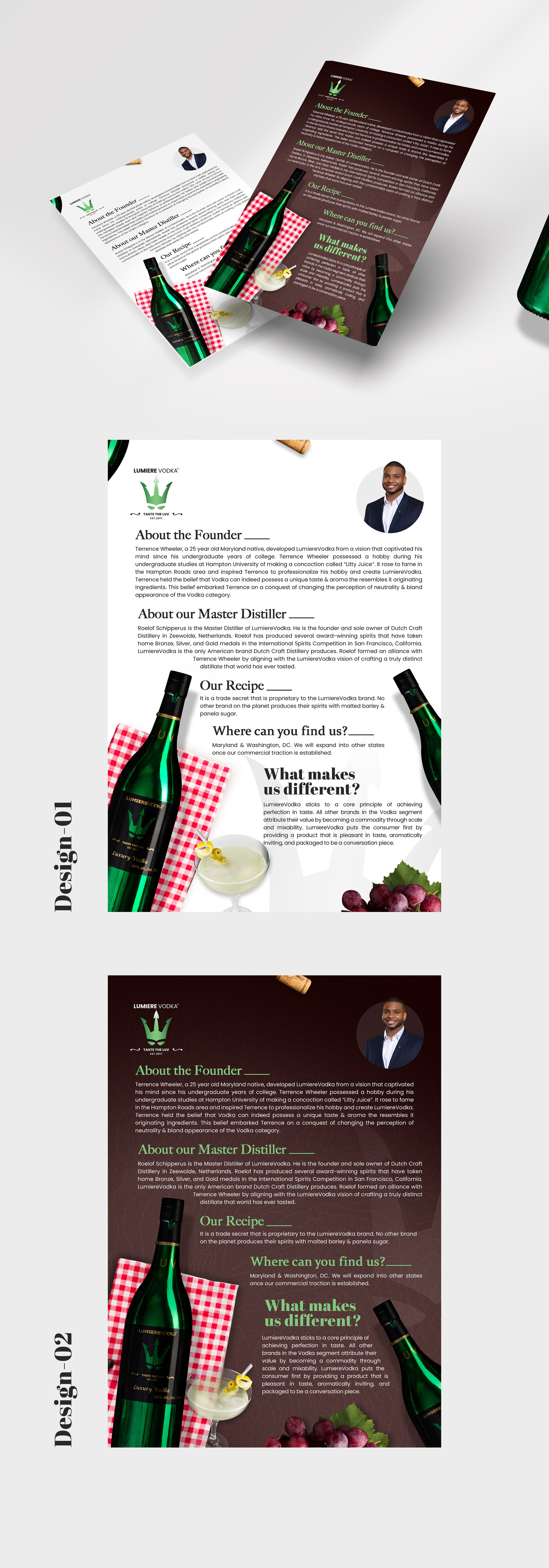 ArtStation - Lumiere Vodka Flyer Design | Brand Designs