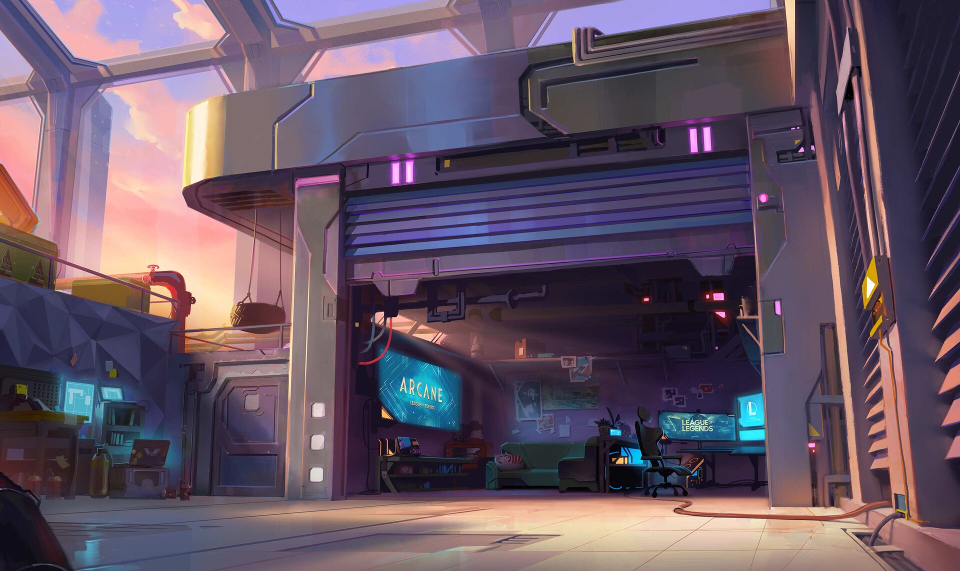 ArtStation - Riot X Arcane - Killjoy's Garage Concept