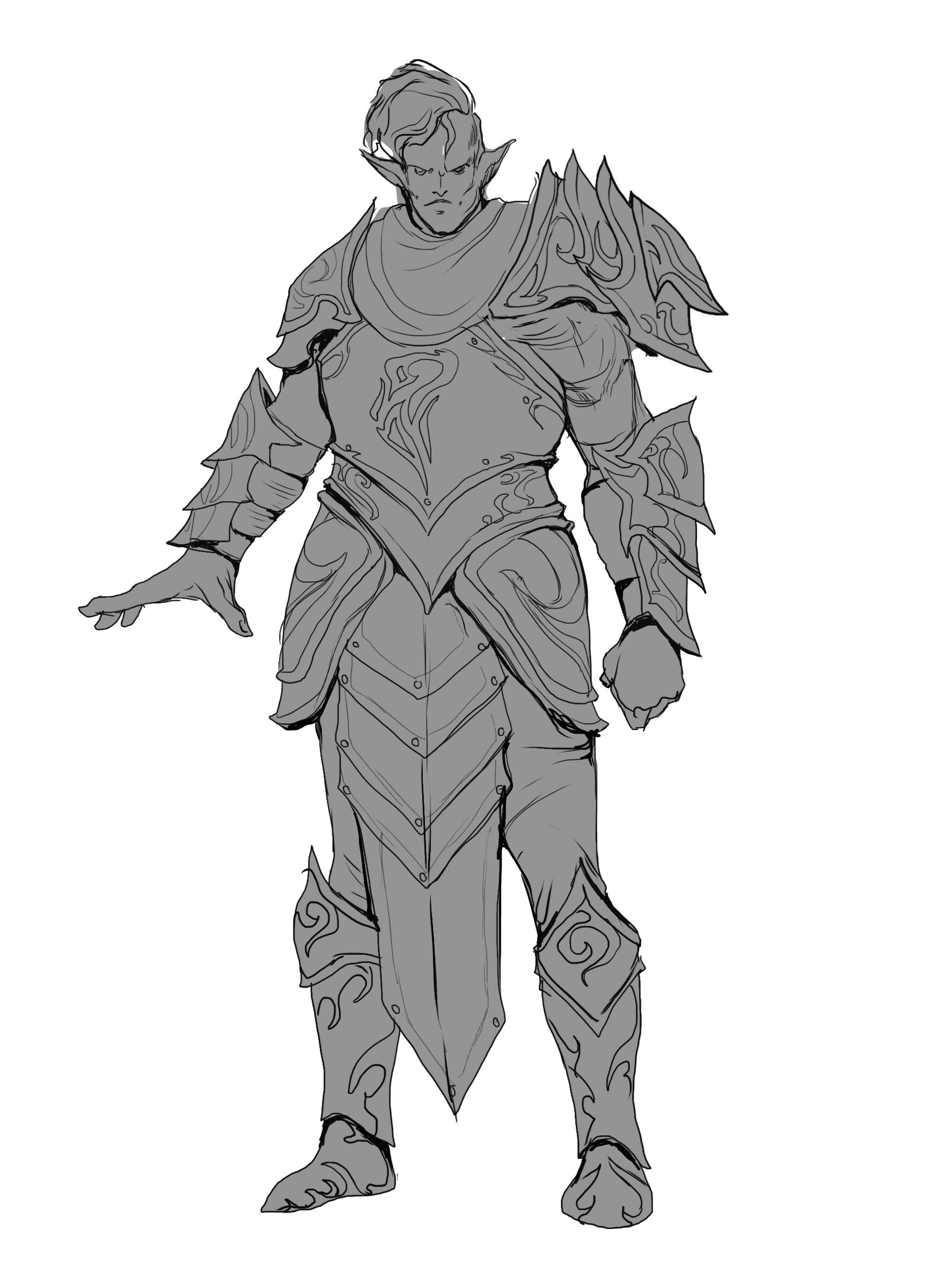 ArtStation - warrior sketch