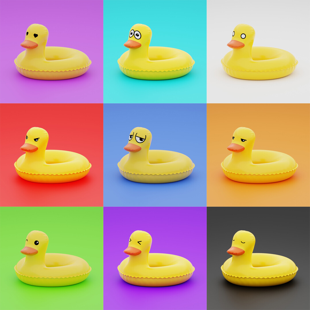 ArtStation - Which of these inflatable ducks would you like for yourself?