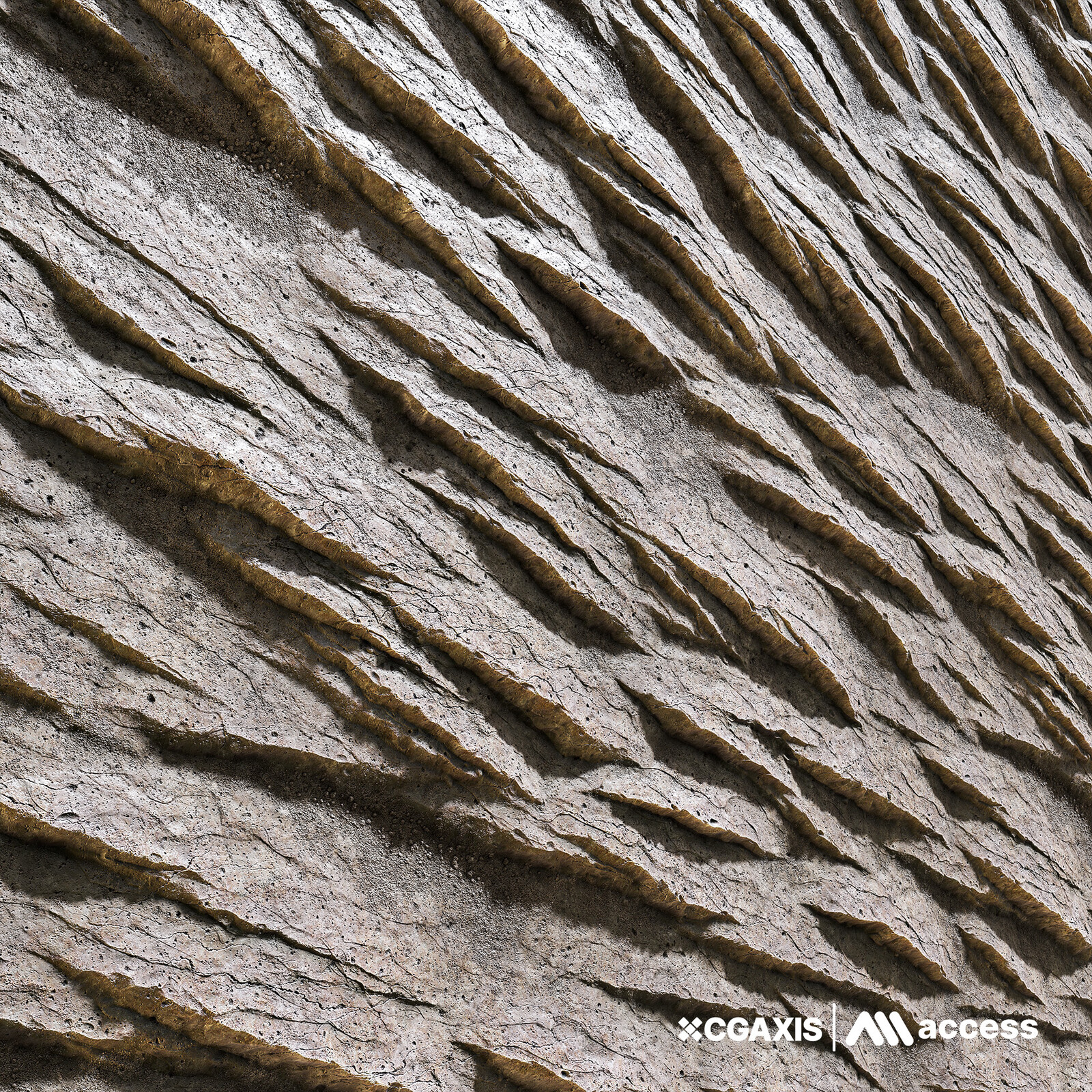 CGAxis - Layered Sharp Rock (PBR material x PBR texture)