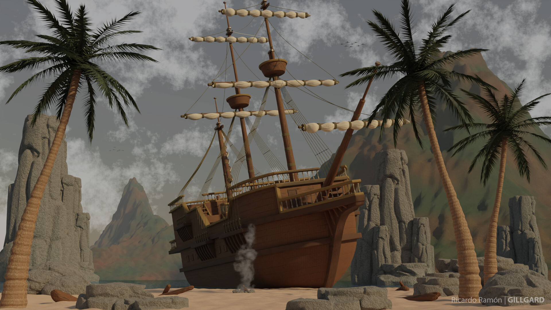 ArtStation - Environment Concept Art - Treasure Island