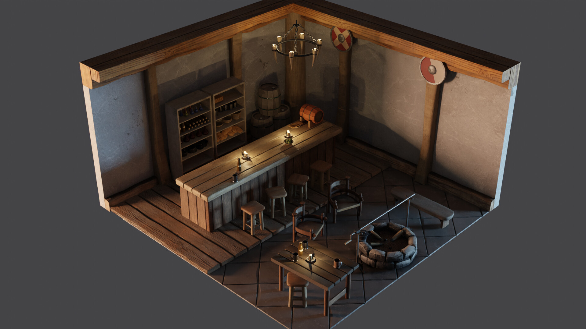 ArtStation - The tavern. Blender + UE4