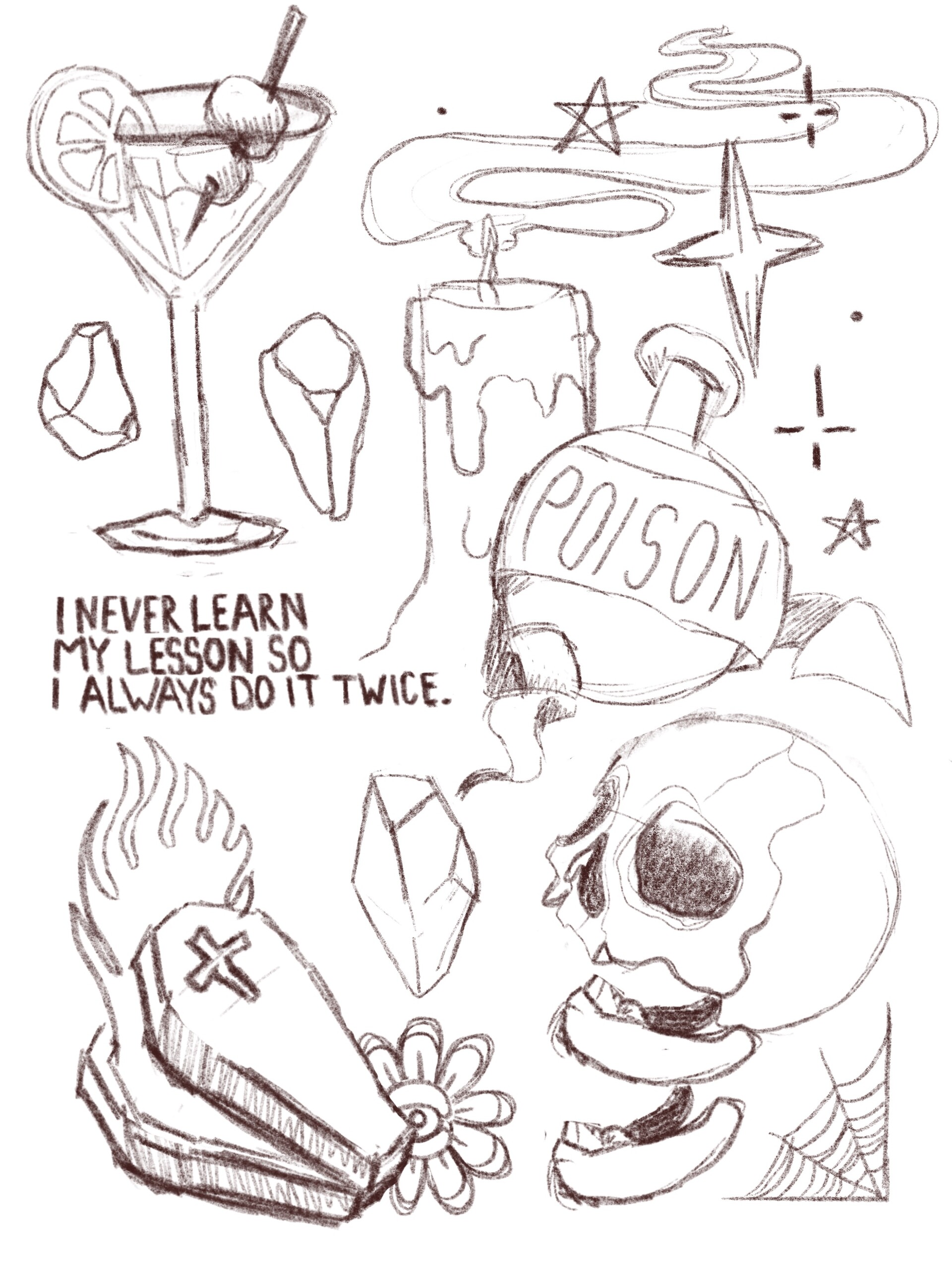 Poison Bottle Tattoo Flash