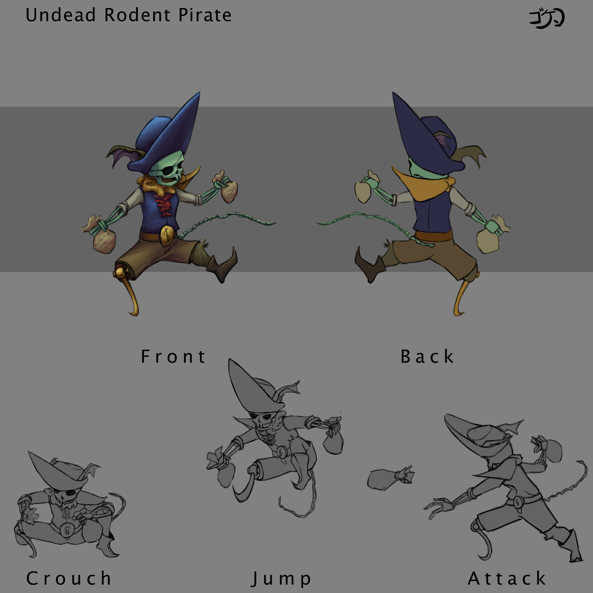 ArtStation - Undead Rodent Pirate Concept