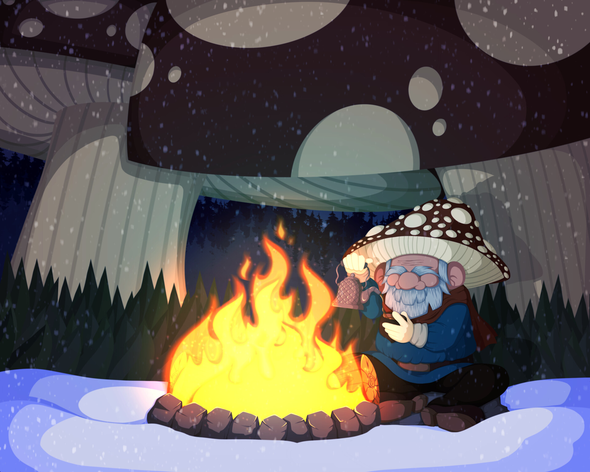 ArtStation - Gnome by the Fire