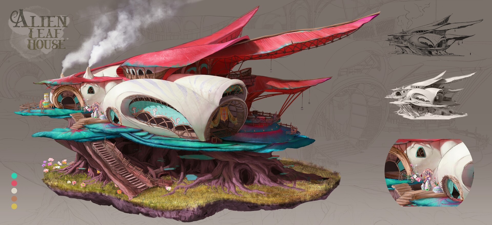 ArtStation - Alien Leaf House