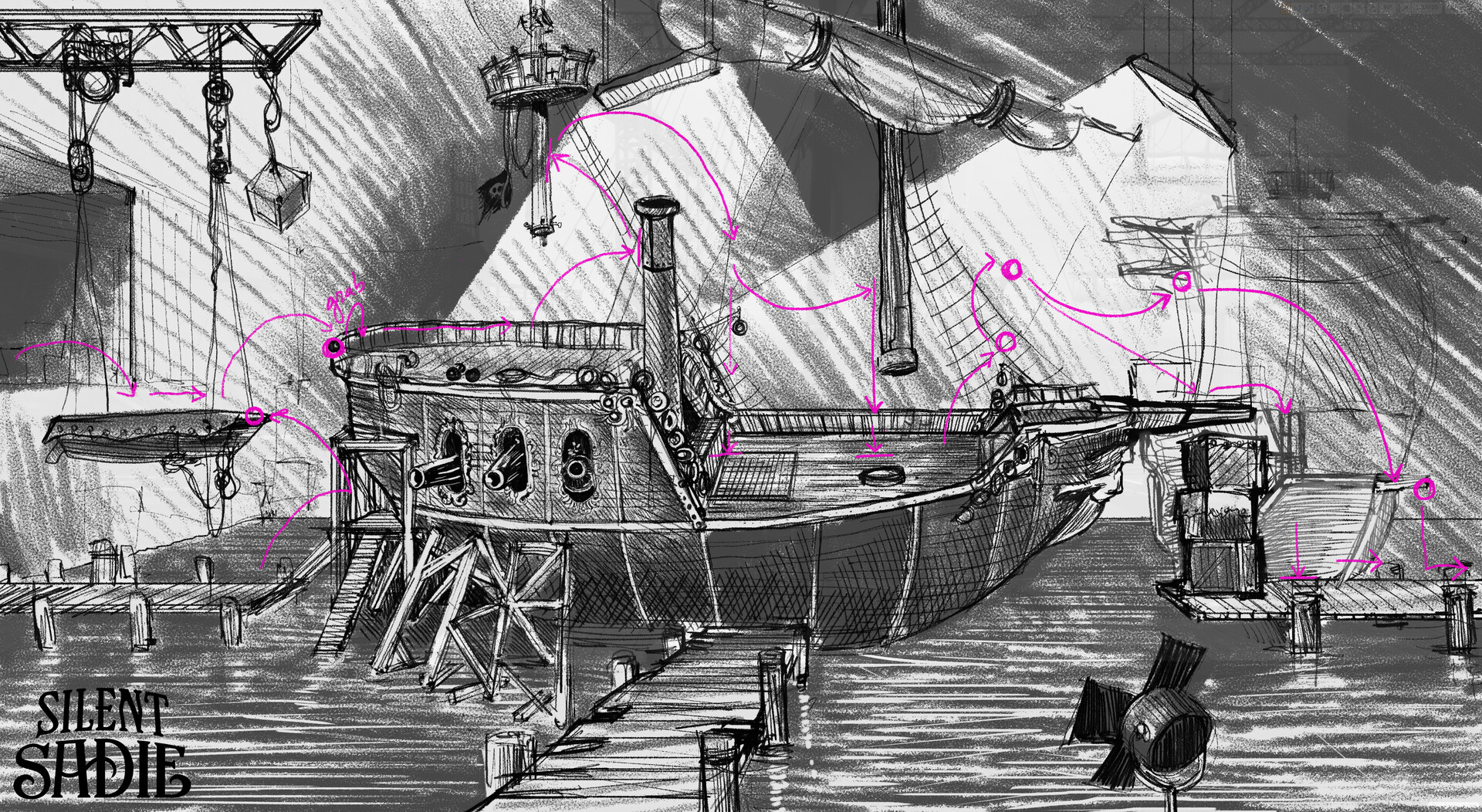 Andrei Ivanescu - Silent Sadie Environment Art (chunk 8 study example)
