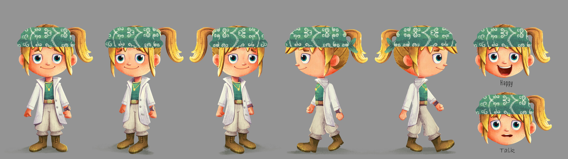 ArtStation - Dr Aria Turning Poses - Game Art