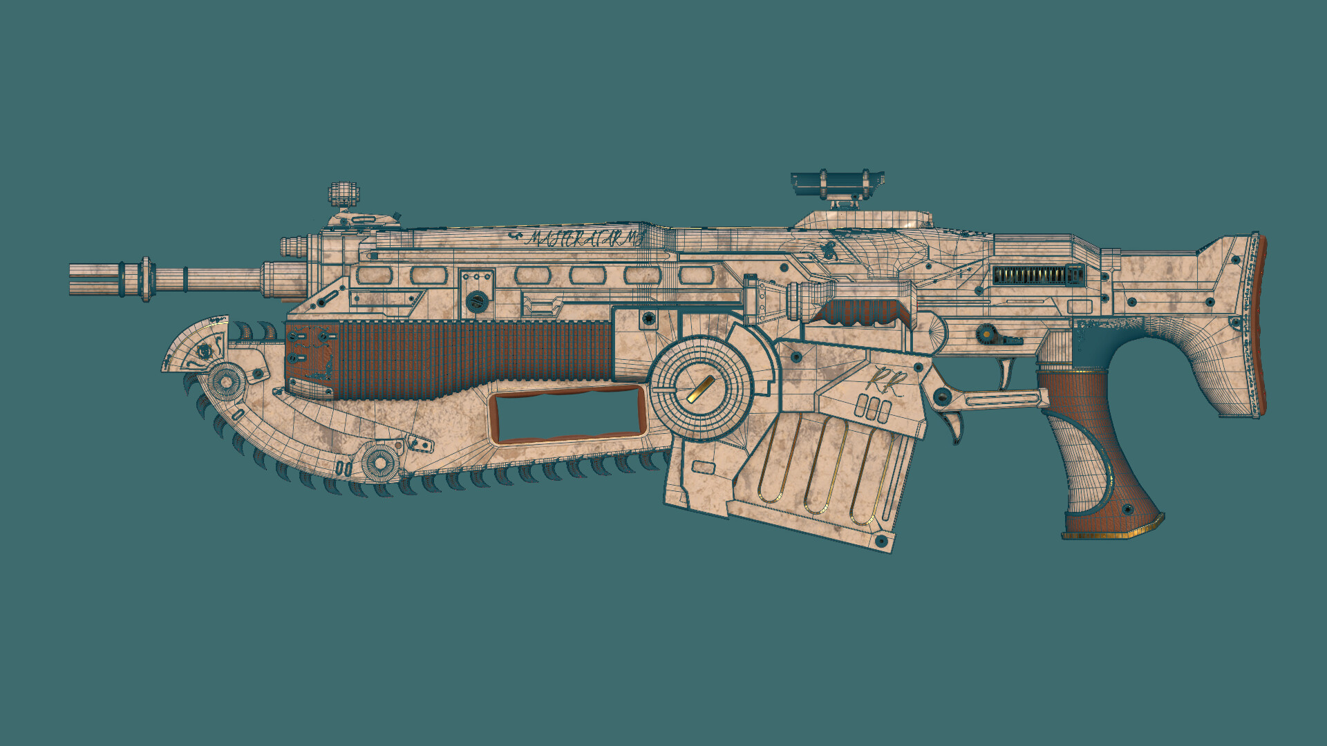 Vinny Passomre - Gears Of War Custom Master At Arms Lancer, fan Art.