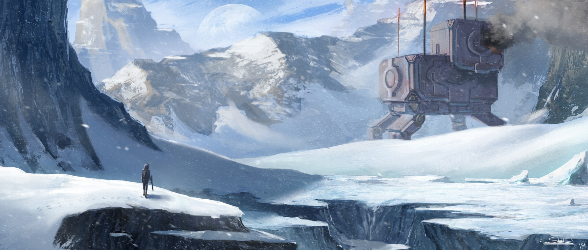 ArtStation - Snow Planet Environment Concept Art