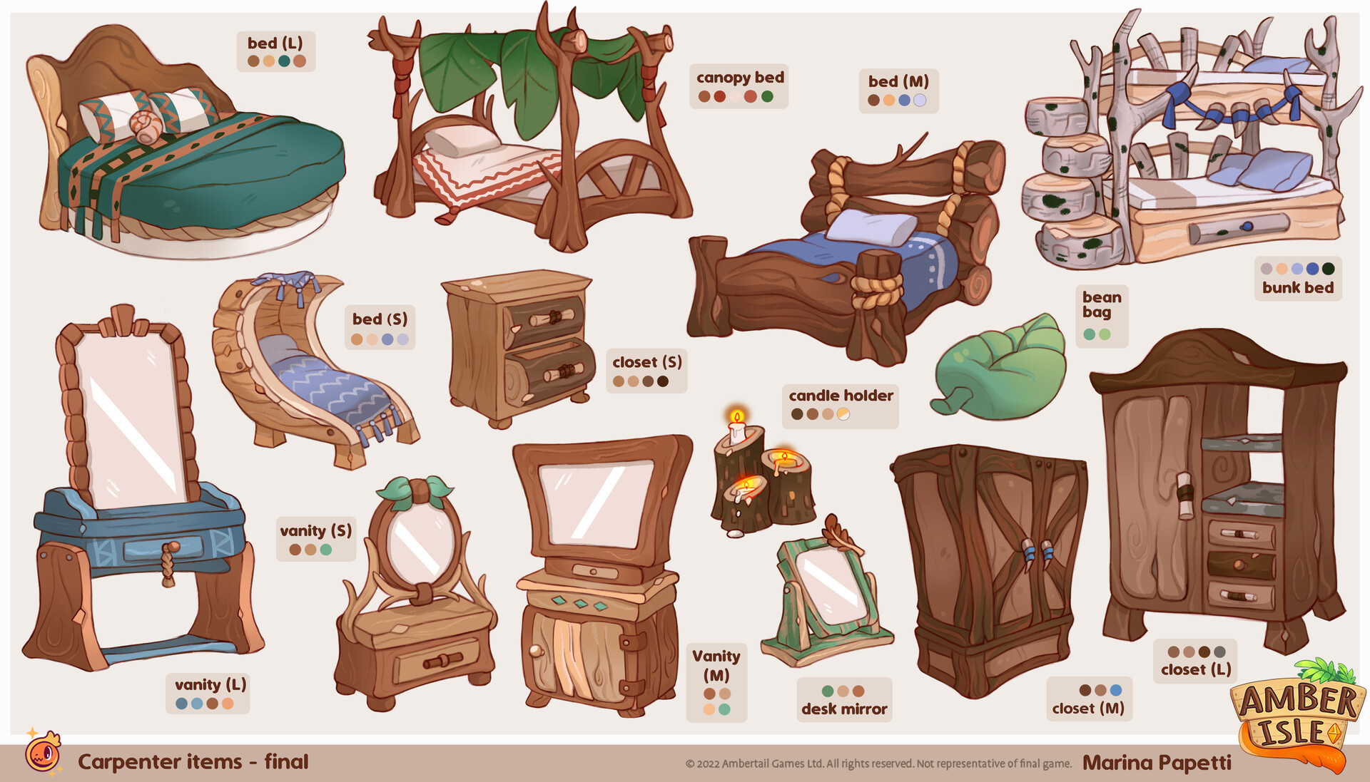 Marina Papetti - Amber Isle - Carpenter props
