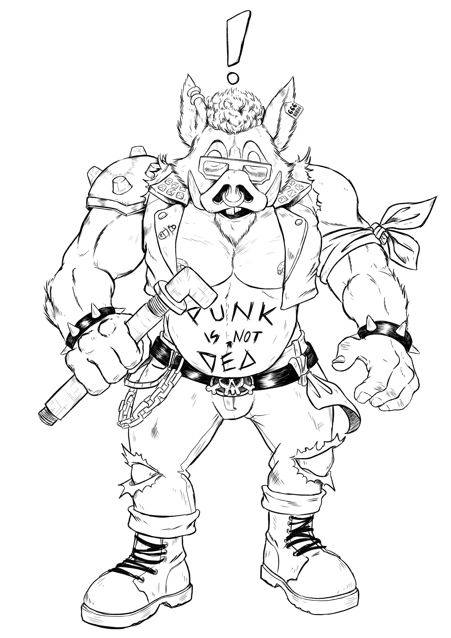 tmnt 2012 bebop coloring pages
