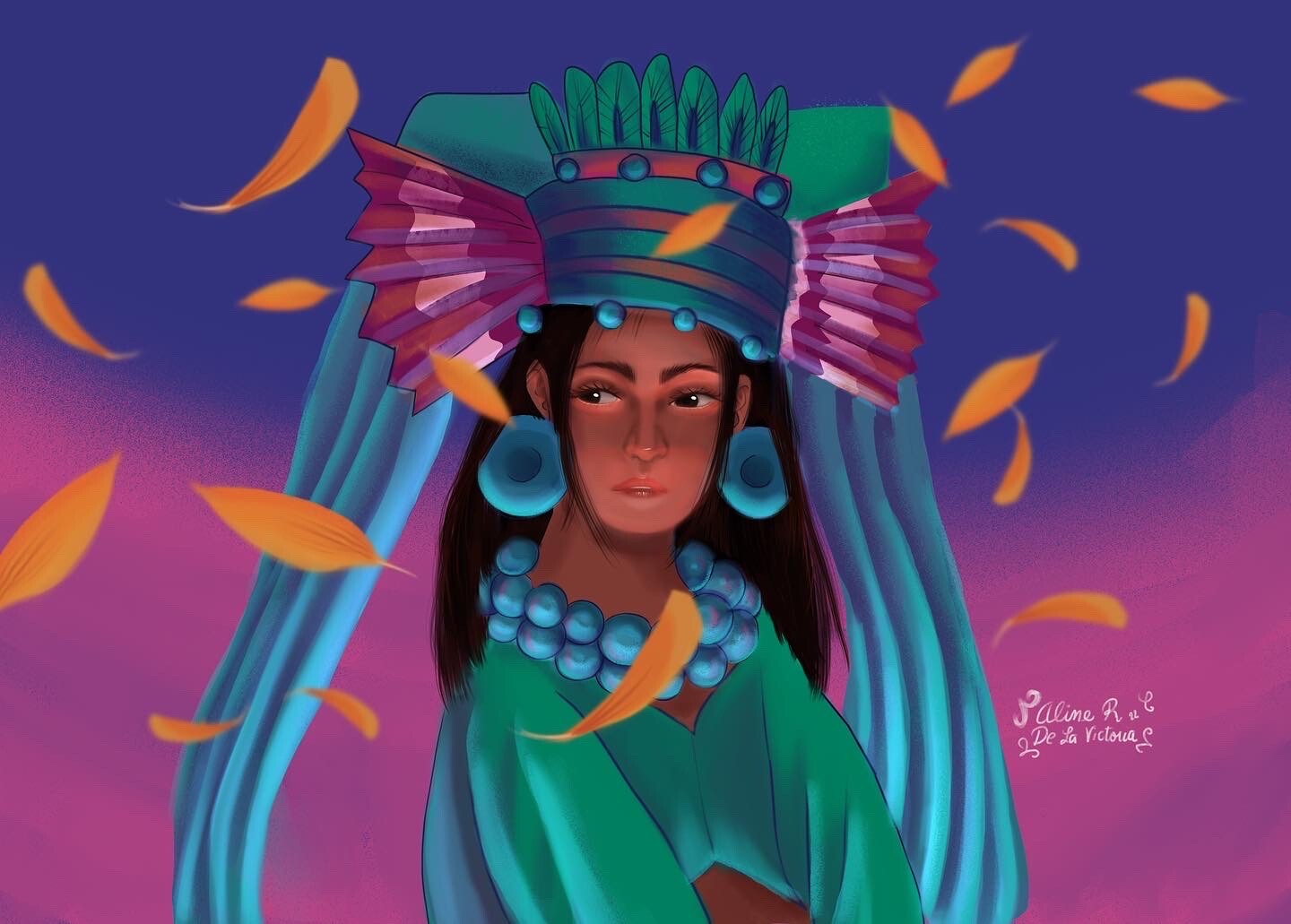 ArtStation - Xilonen goddess of the young corn in mexica prehispanic ...