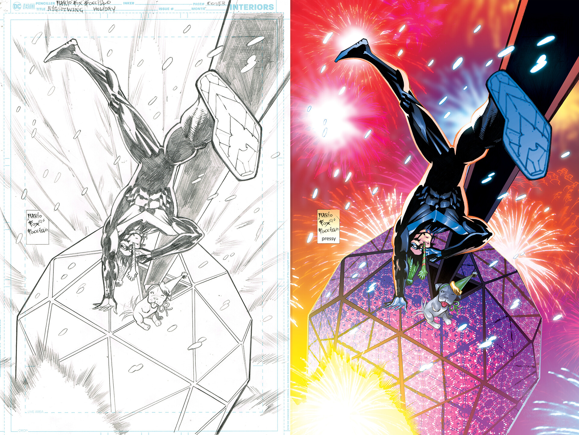 Prasad Rao (pressy) - Nightwing 99 Holiday Variant