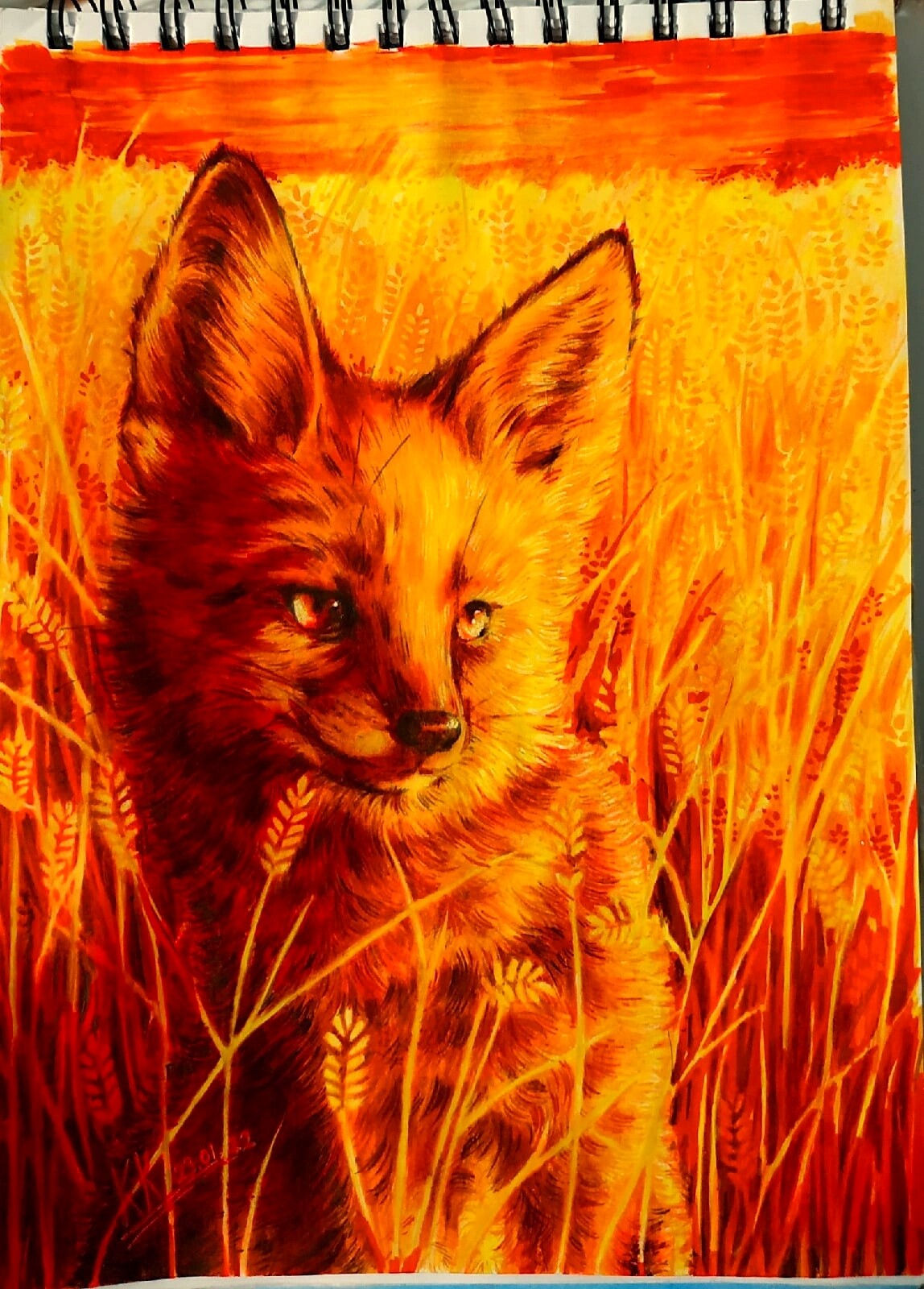 ArtStation - Sunset fox
