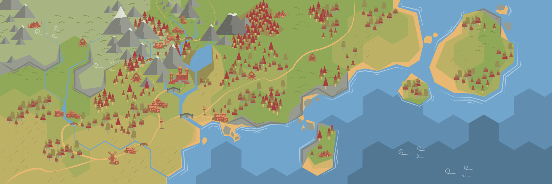 ArtStation - Minimalist Fanstasy map