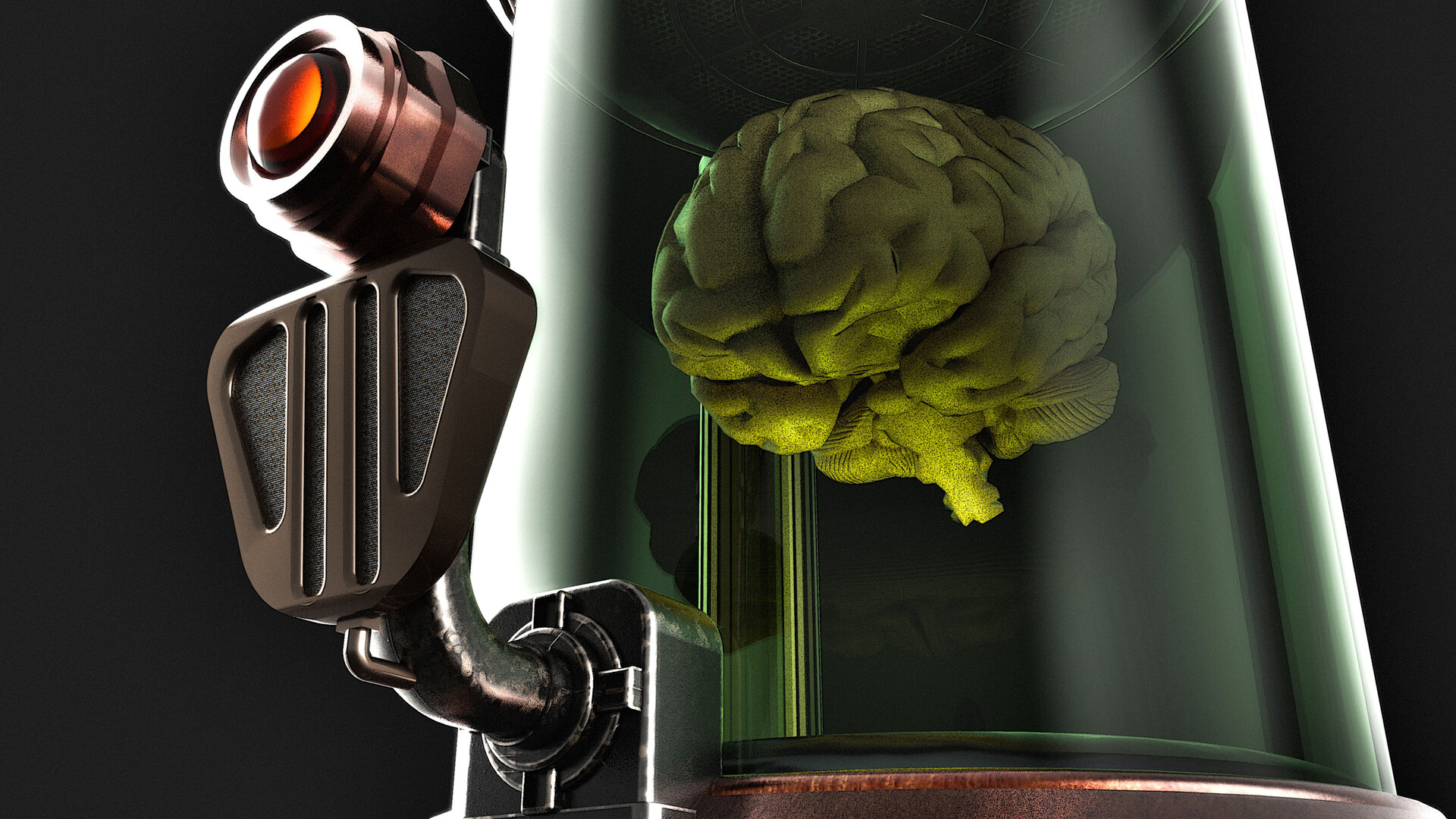 ArtStation - Prop Design | Brain in a jar