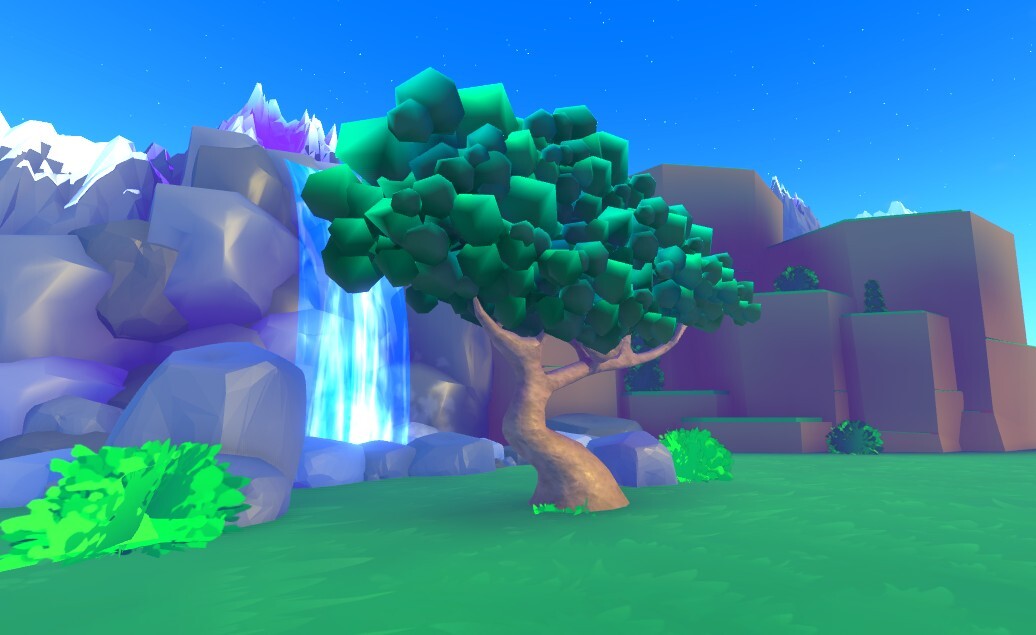 ArtStation - ANIME SCENE AT THE WATERFALL WITH PLANTS