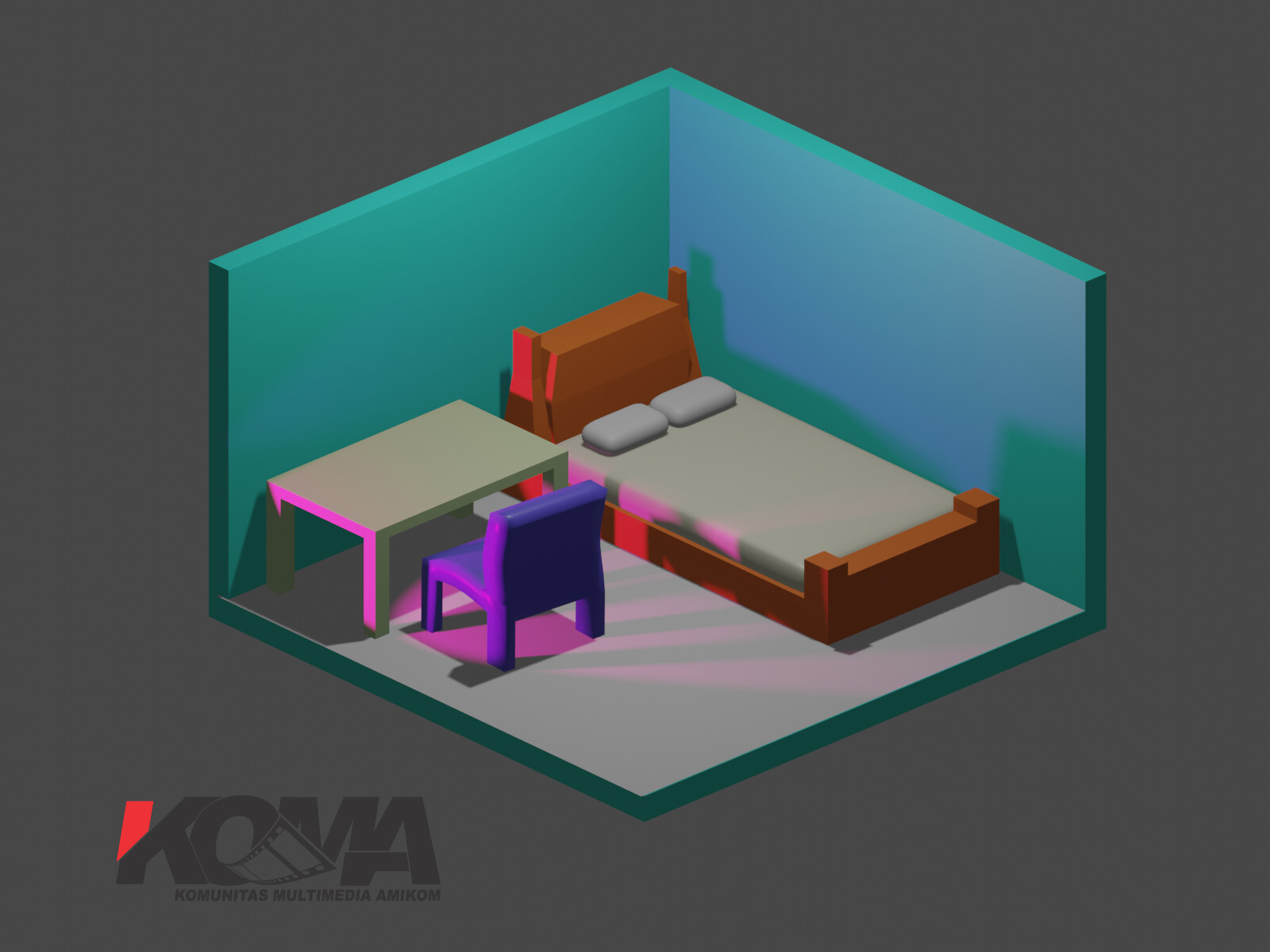 ArtStation - Low Poly Isometric Room (by: Josha Trimawan)