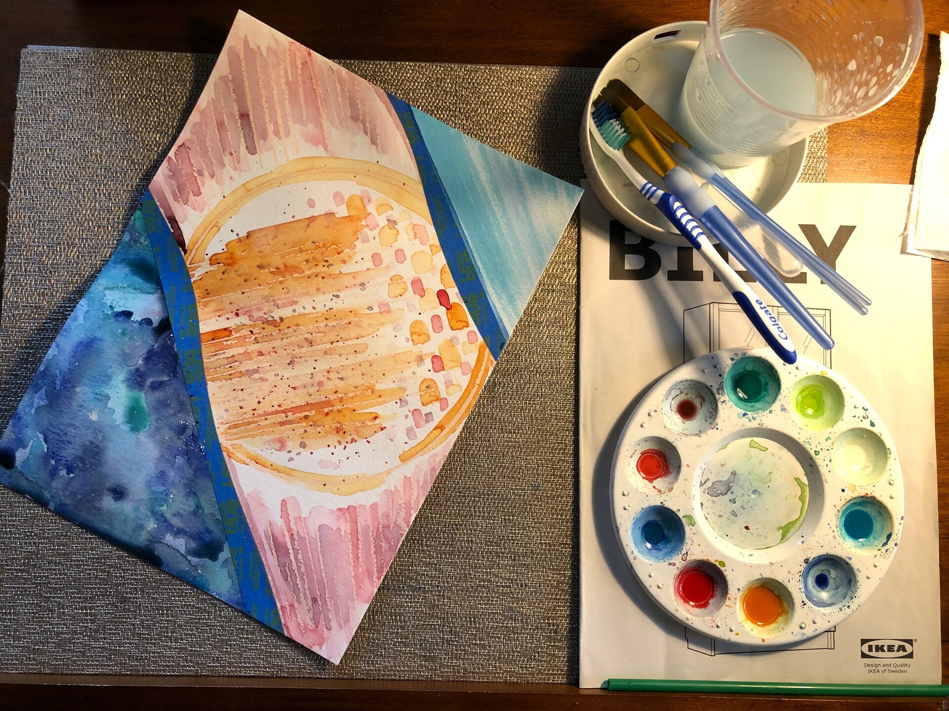 Summer Key - Portation | Watercolor + Wax Resist