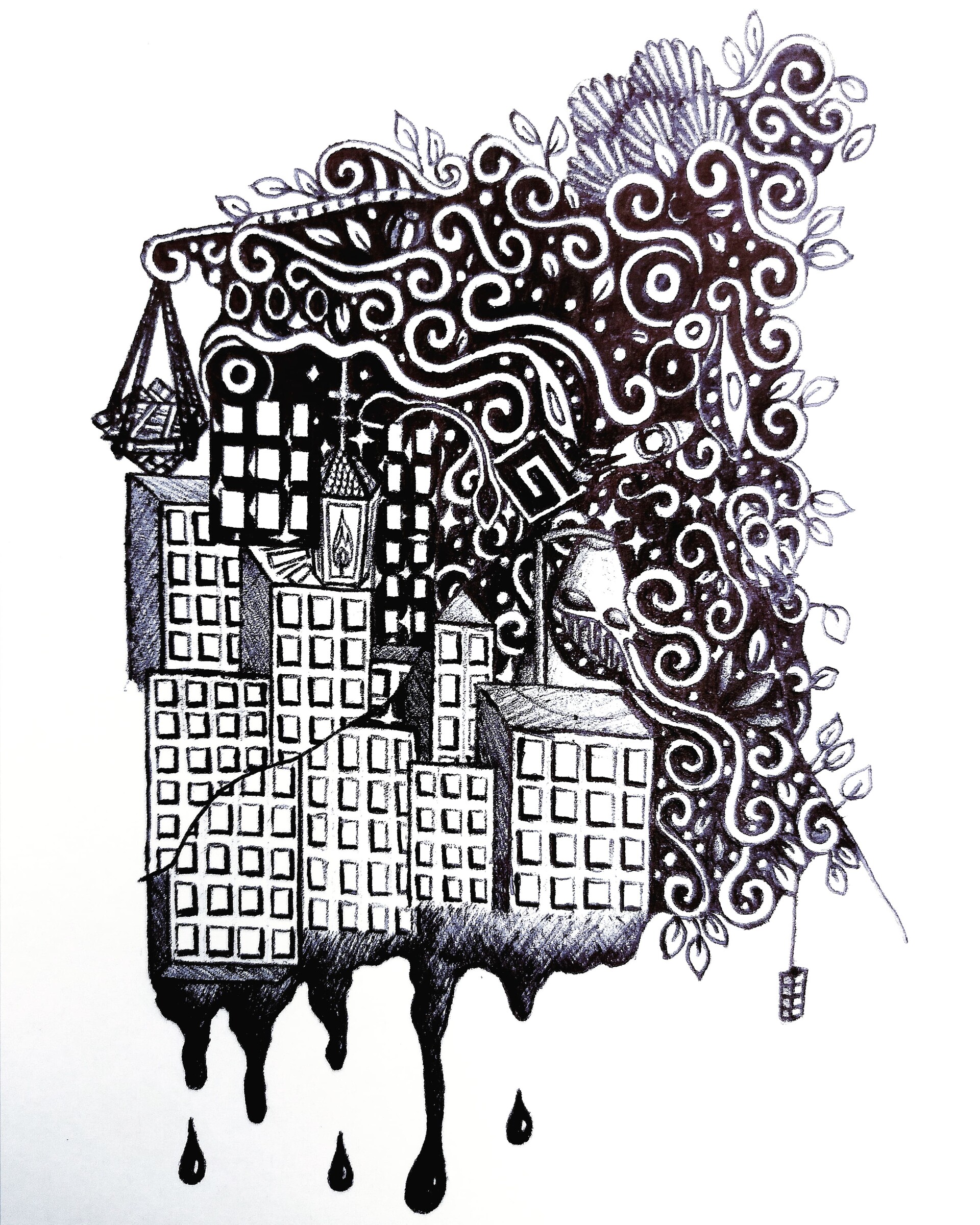 ArtStation - Abstract City Drawing