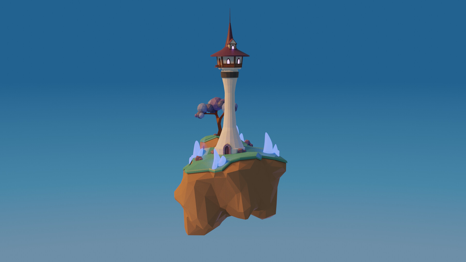 ArtStation - Low poly Floating island