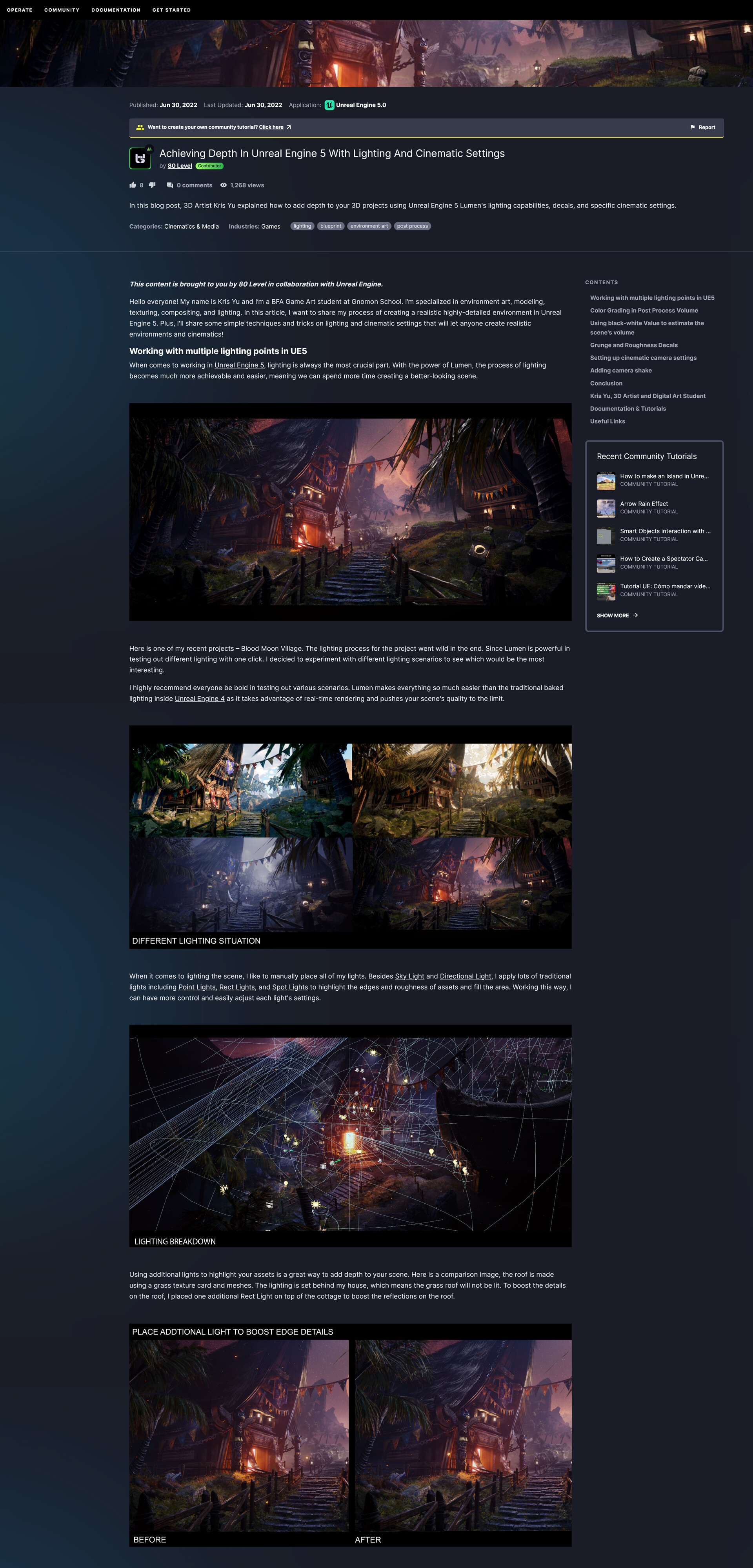 Kris YU - Achieving Depth In Unreal Engine 5 With Lighting And ...
