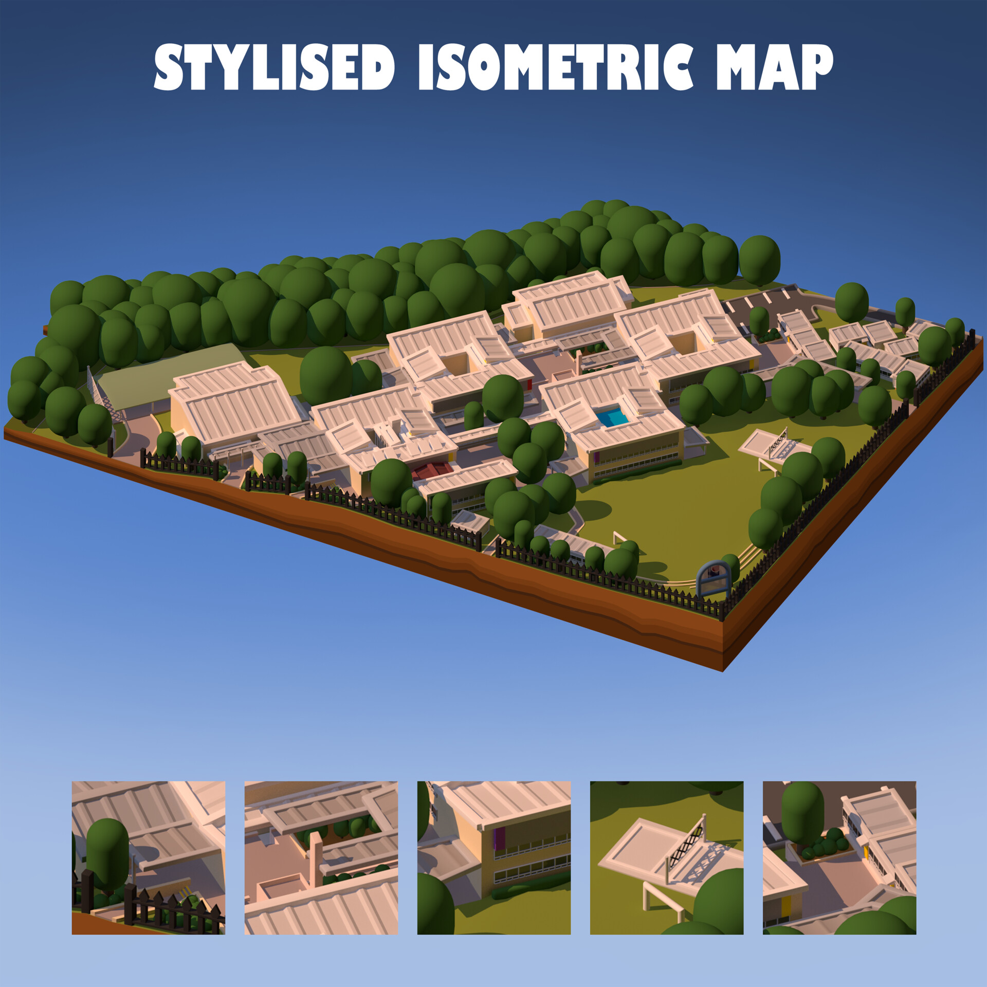 ArtStation - Stylised Isometric Map | Freelance Work