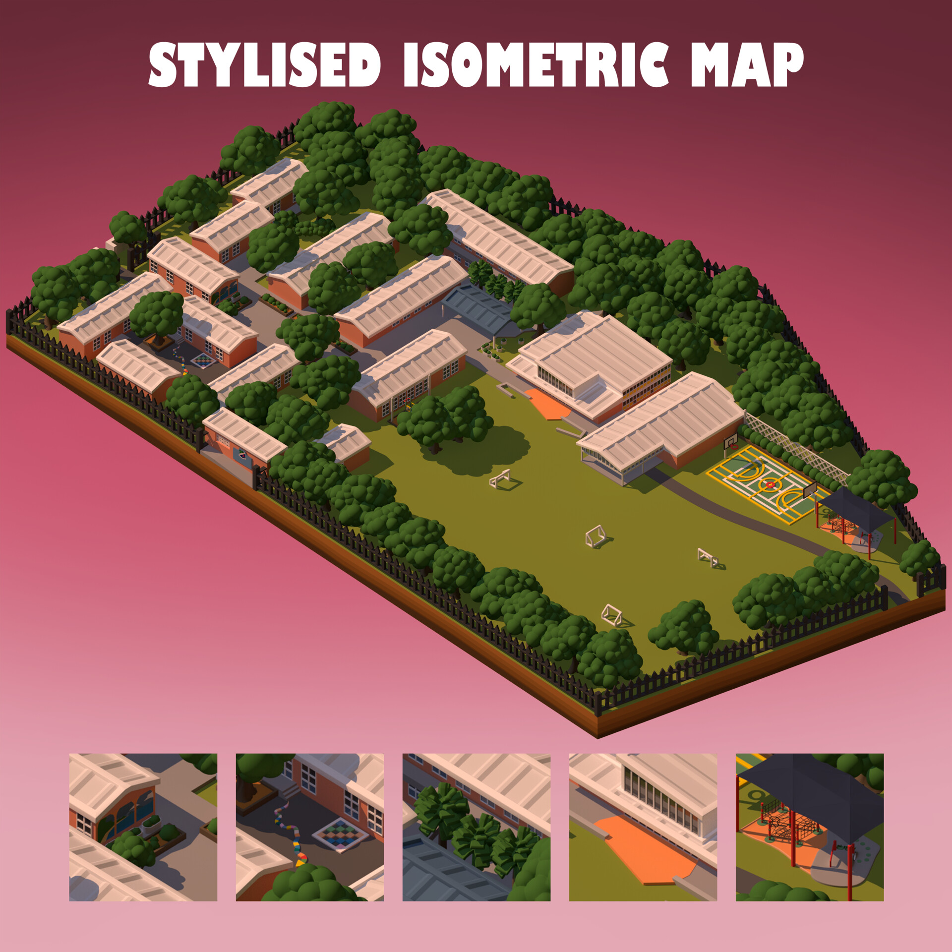 ArtStation - Stylised Isometric Map | Freelance Work