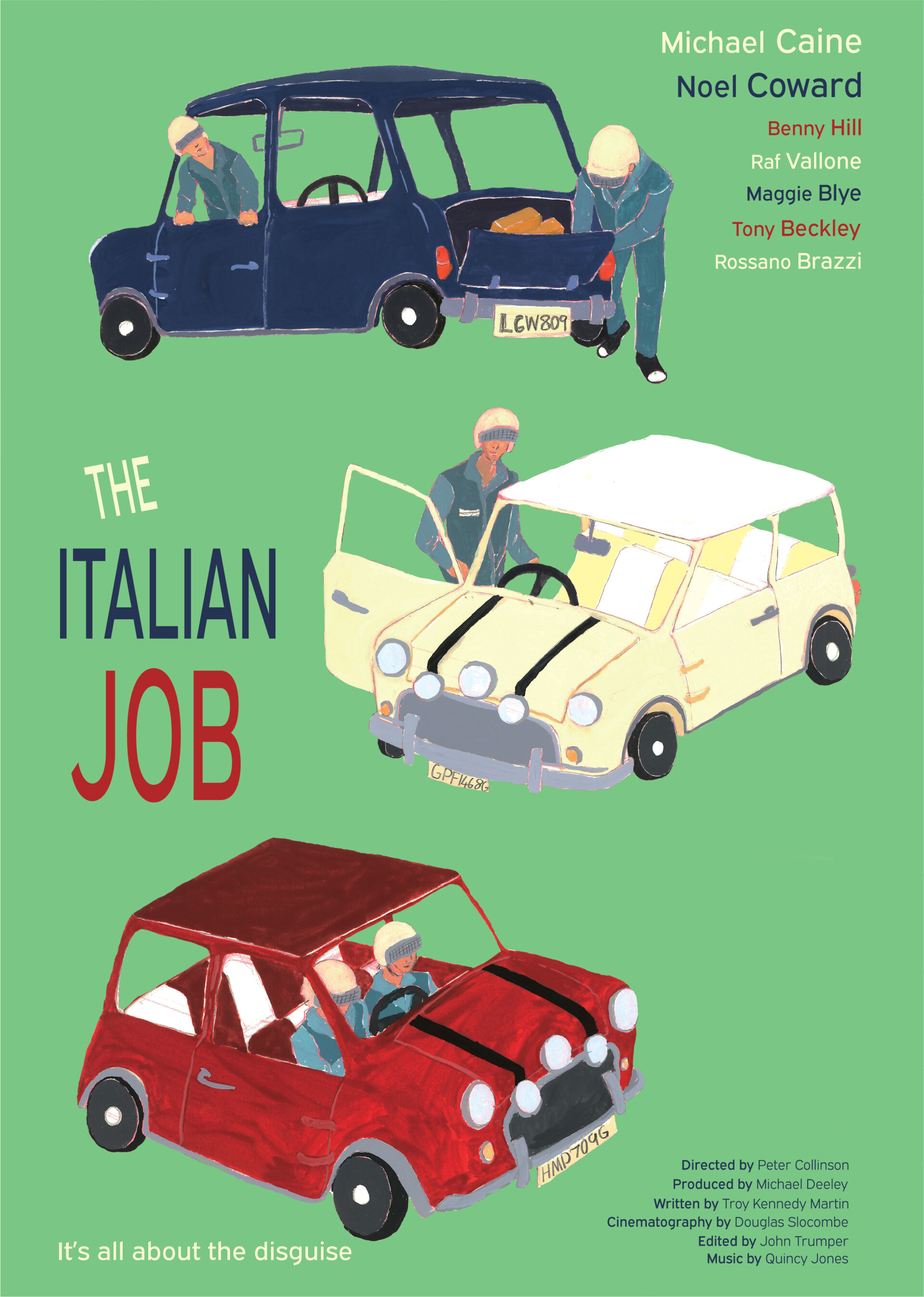 ArtStation - Italian Job Flat Design Poster