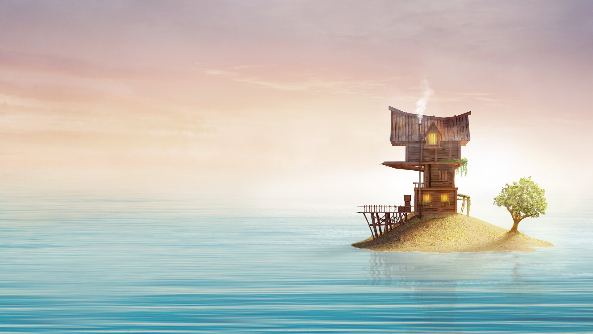 ArtStation - Ocean Island Concept art in Blender