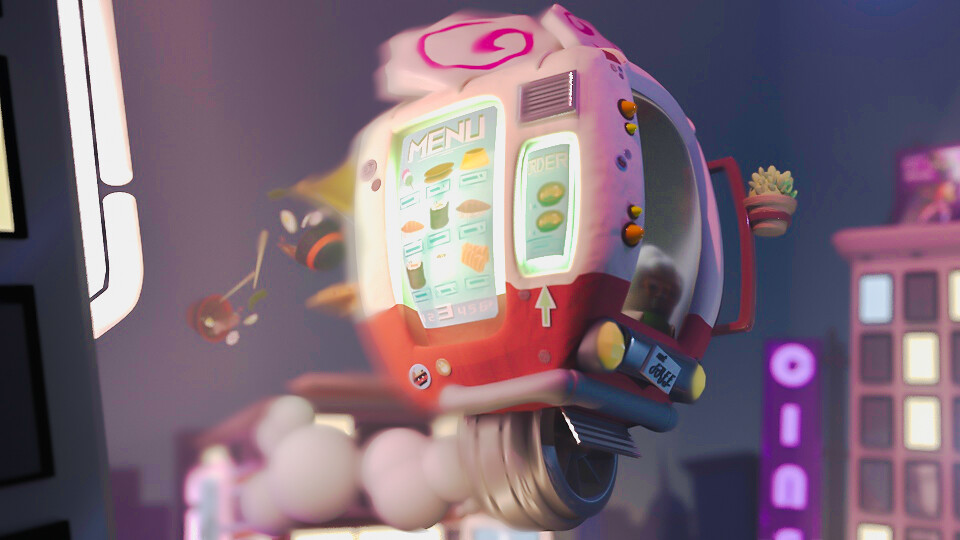ArtStation - Flying Ramen Delivery
