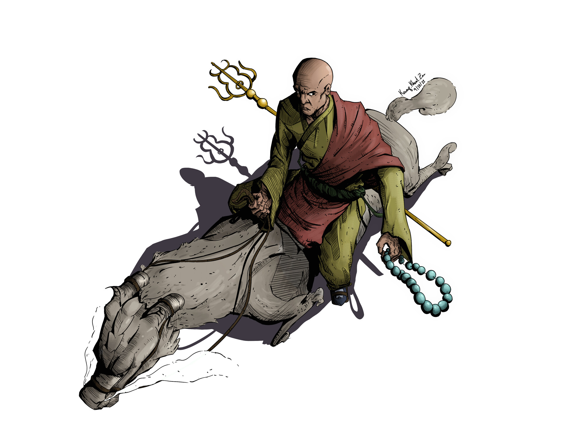ArtStation - Recreation of Monk and white horse dragon ( Journey to the ...