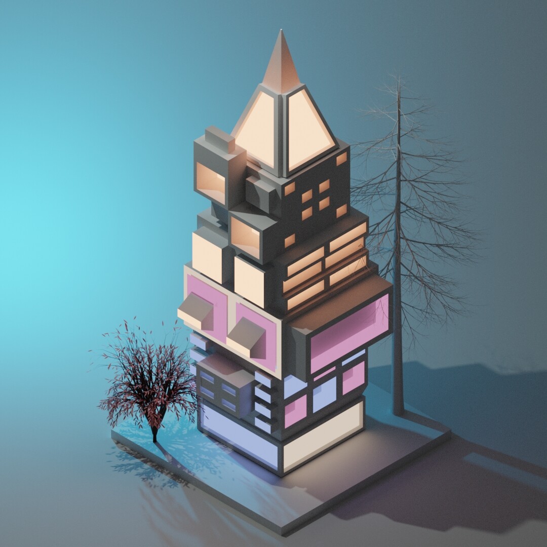 ArtStation - Isometric House with very few Windows (antipolygon)