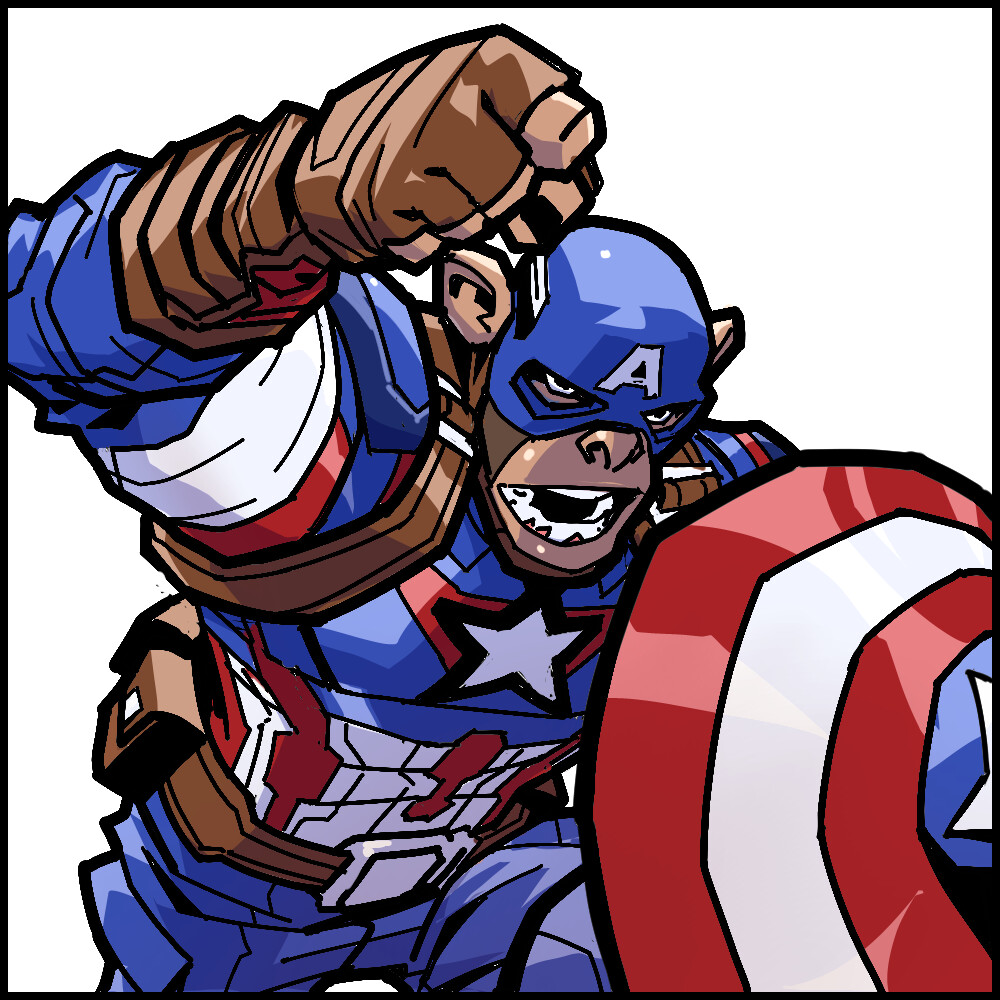 ArtStation - Captain America Monkey Custom NFT