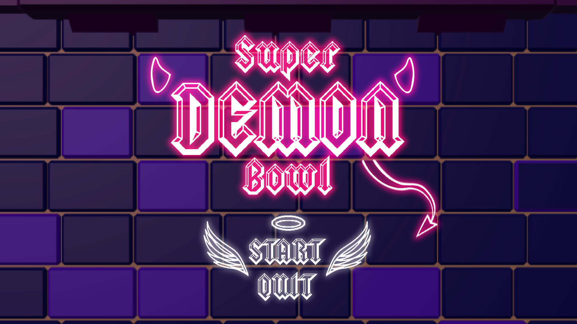 ArtStation - Super Demon Bowl Title Screen