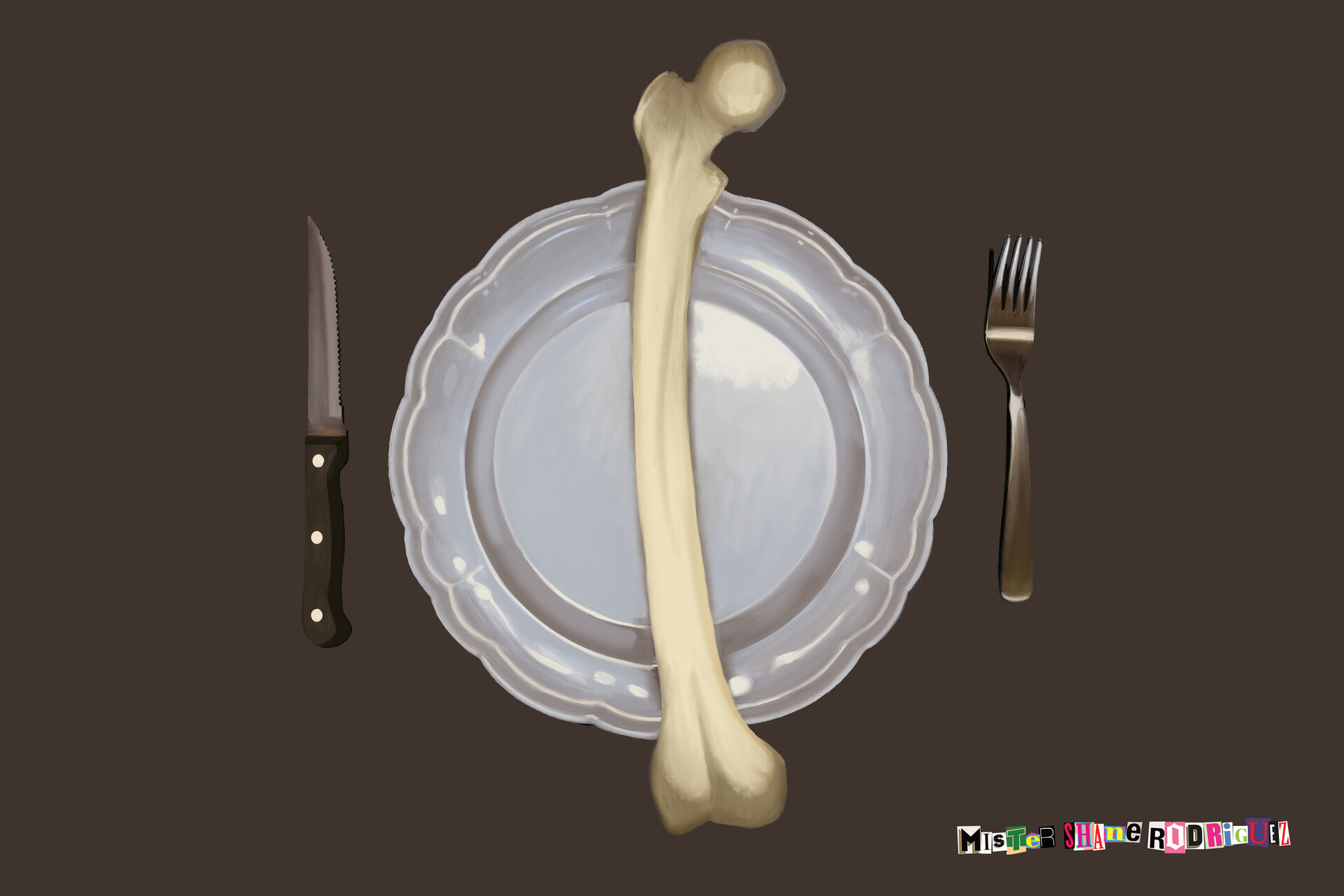 ArtStation - Bone on a Plate