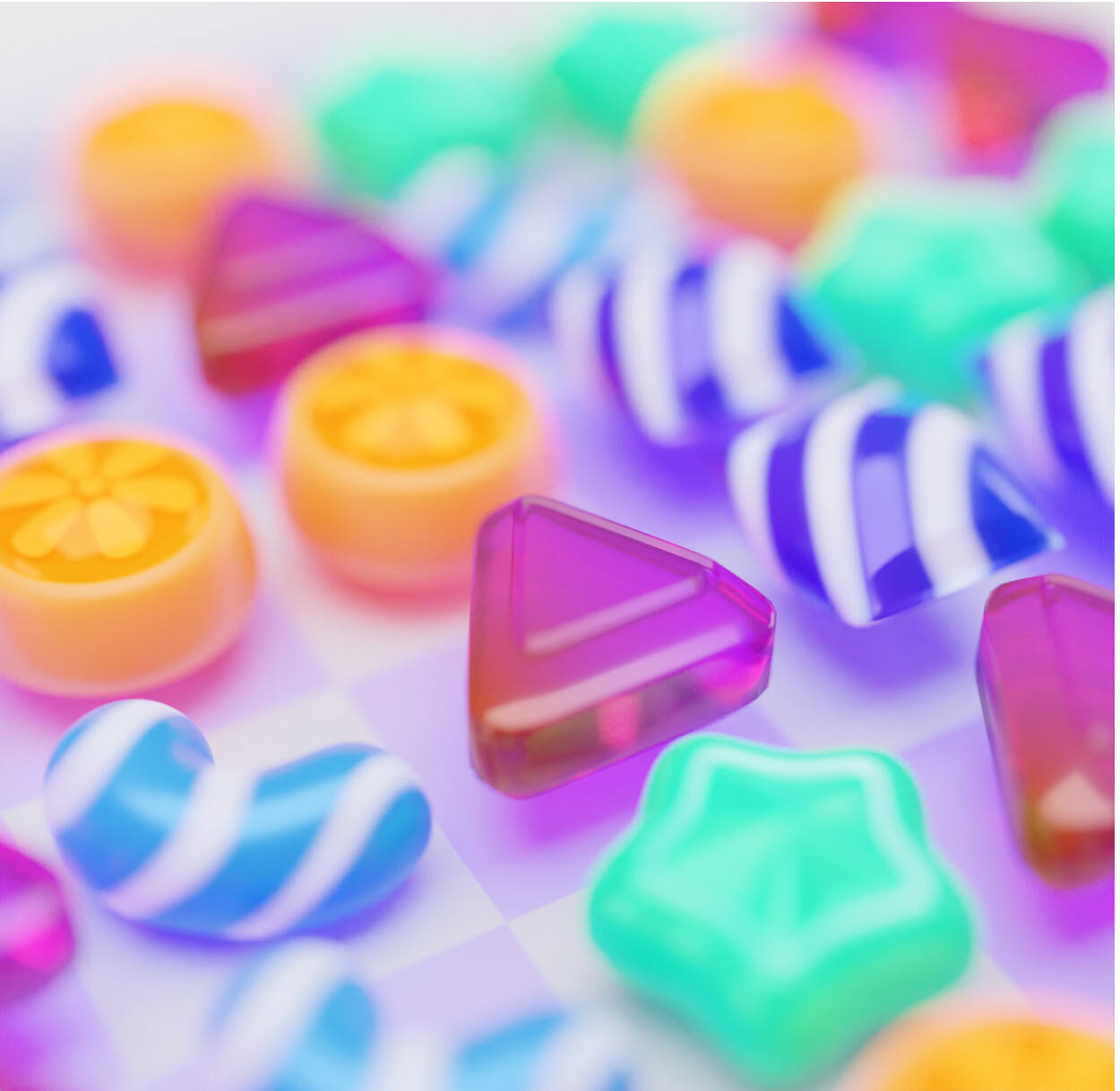 ArtStation - Candy match-3 (3D practice)