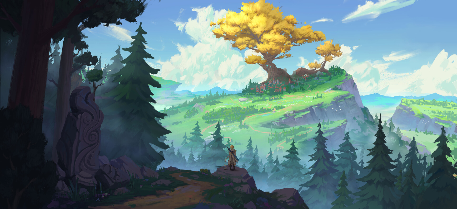 风铃树, by Ping Wang : r/ImaginaryWildlands