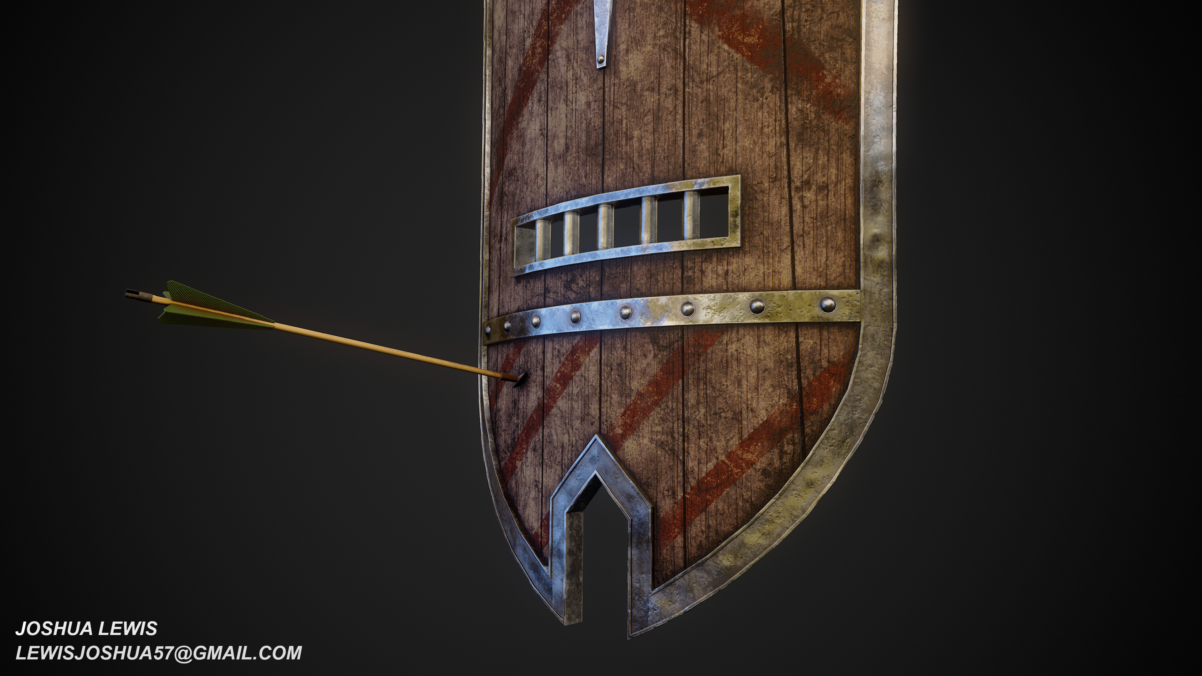 Joshua Lewis - Battleworn Tower Shield