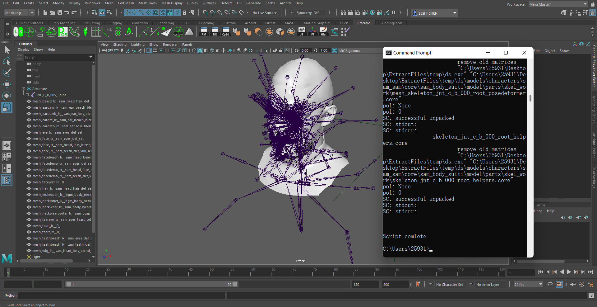 Zeshi Chen - Death stranding Sam Porter Bridges Facial Realistic Rerigging