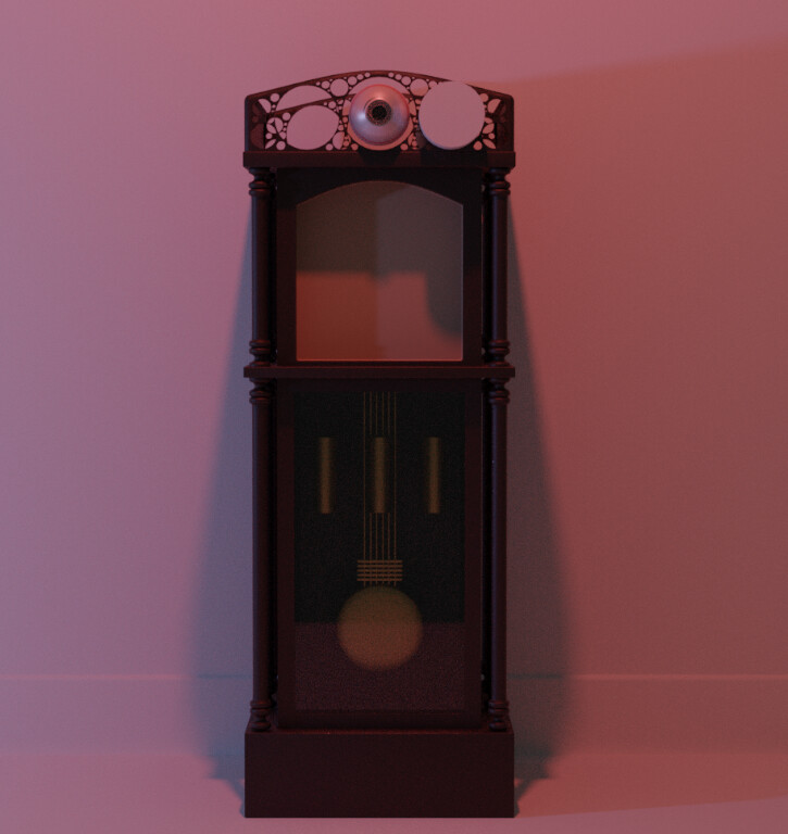 ArtStation - Slightly-creepy Grandfather clock (August 2022)
