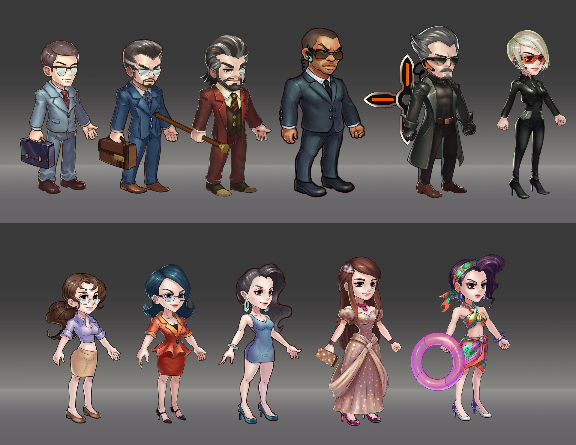 Alvin Ding - 2D Character and buildings